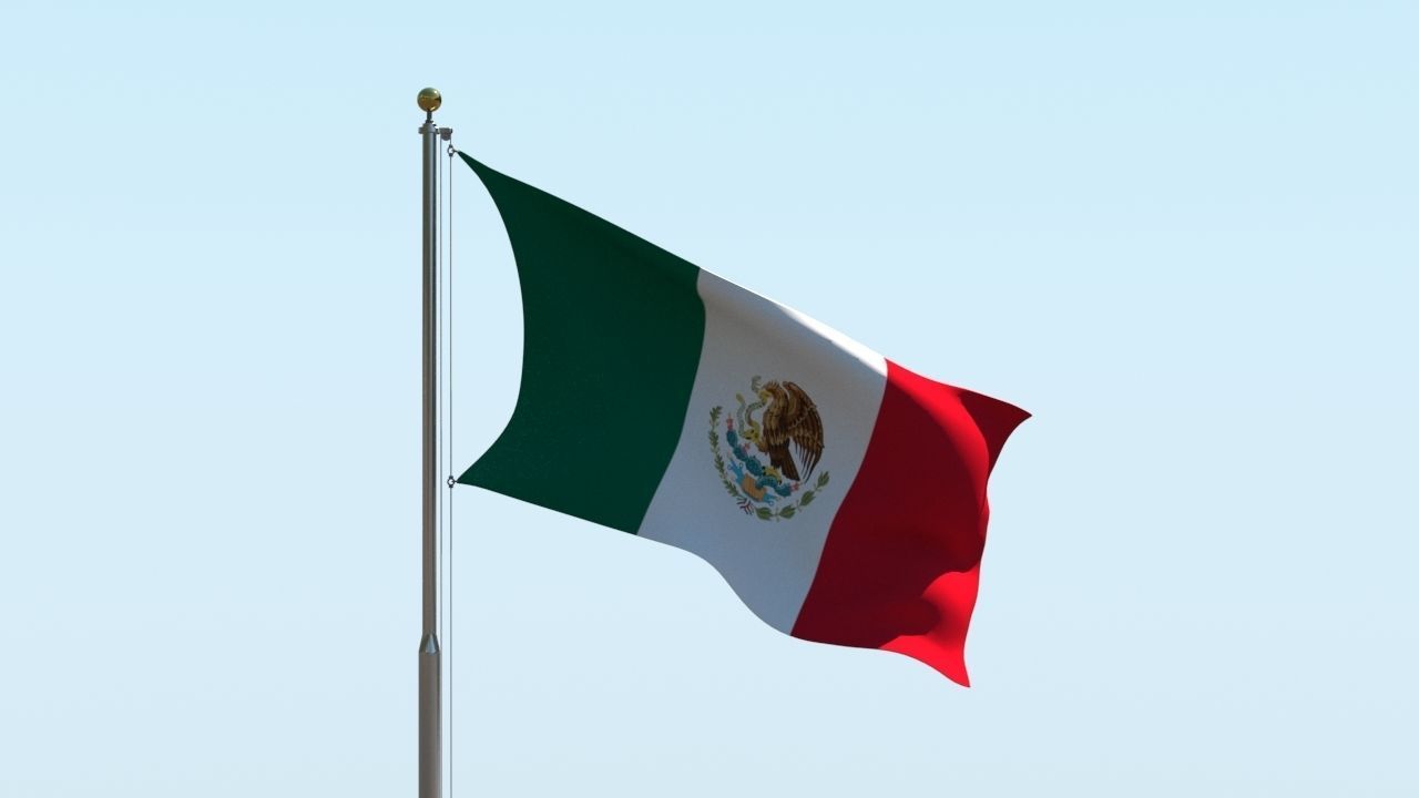 Animated Mexico Flag 3D model animated | CGTrader