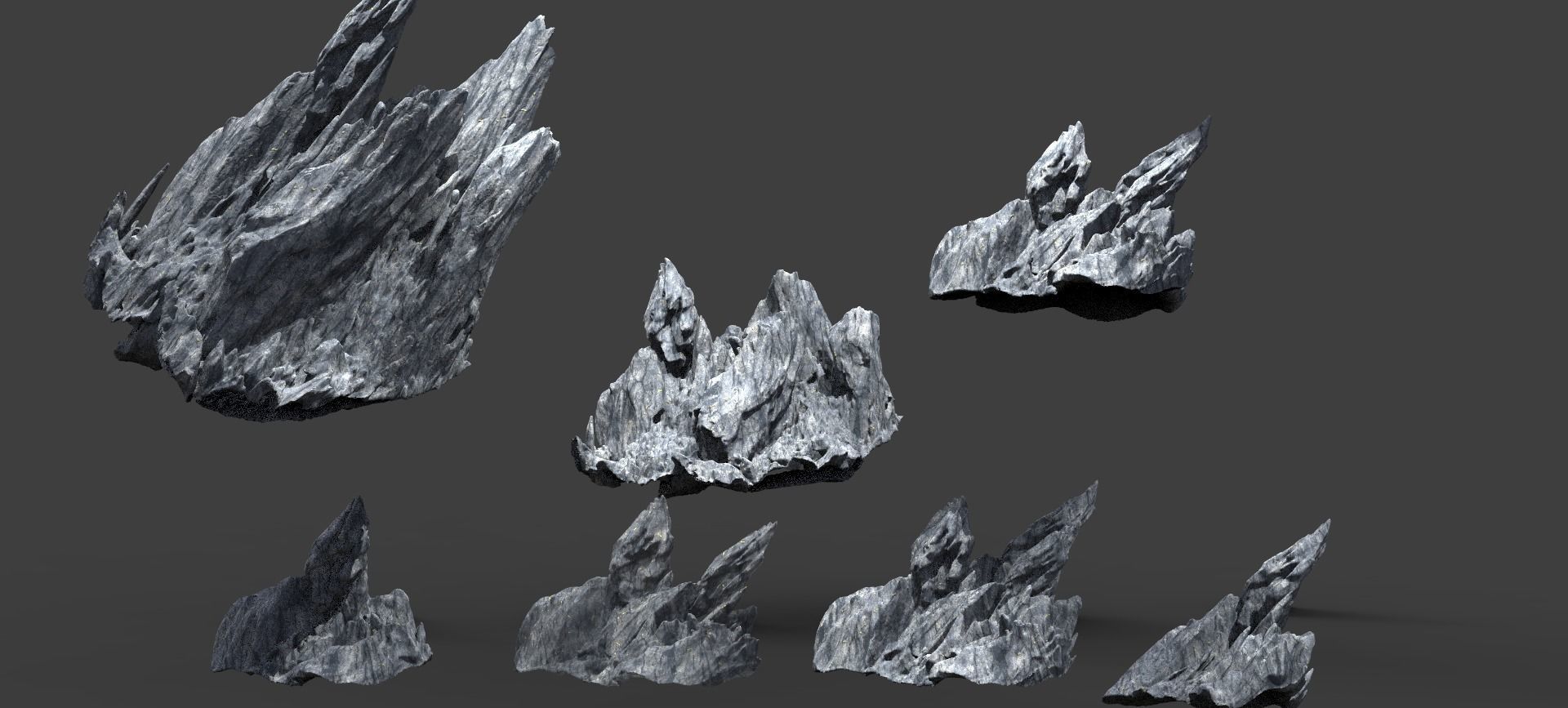 Sharp Rock Collection 1 3D model | CGTrader