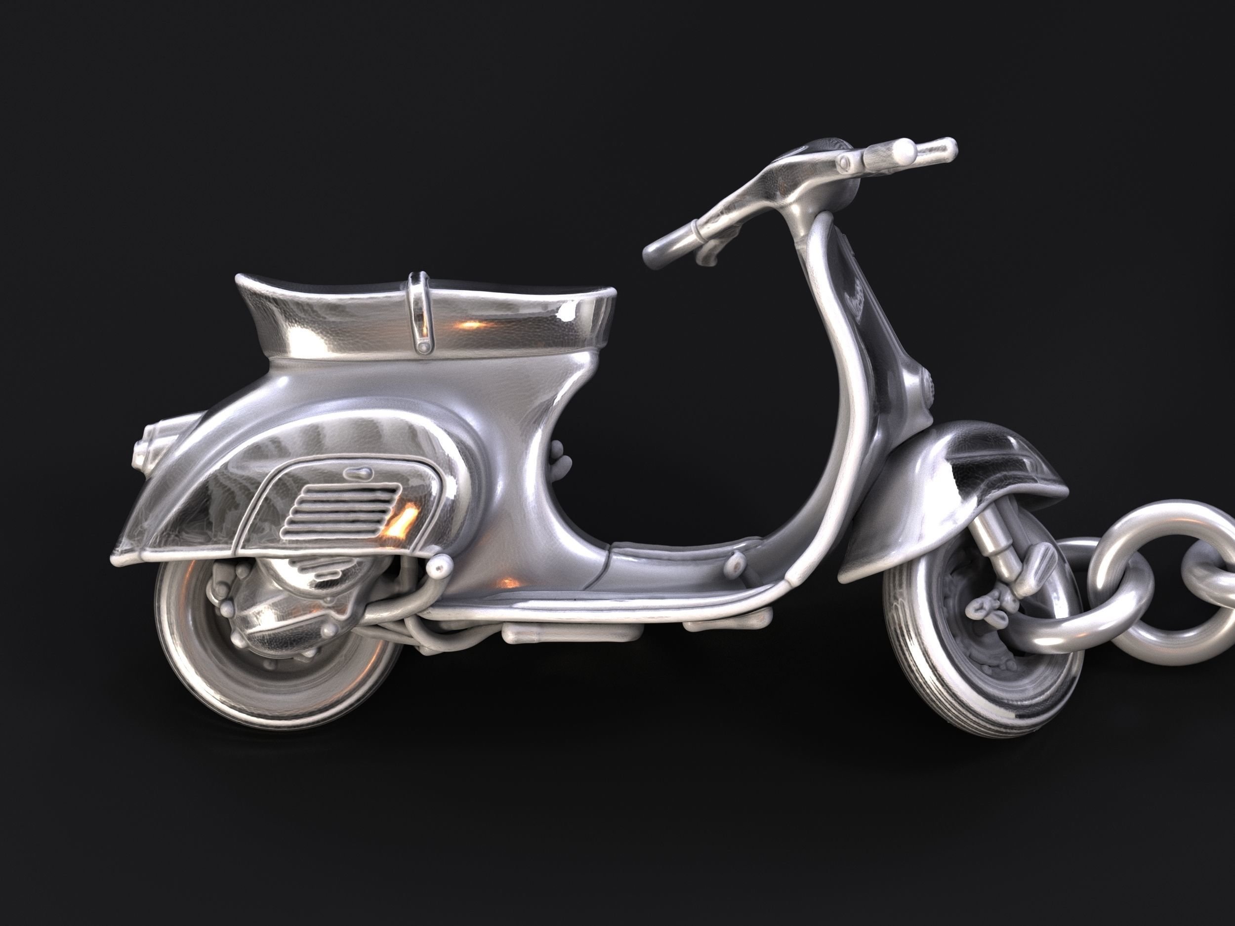 Vespa Key Ring 3D Model 3D model 3D printable | CGTrader