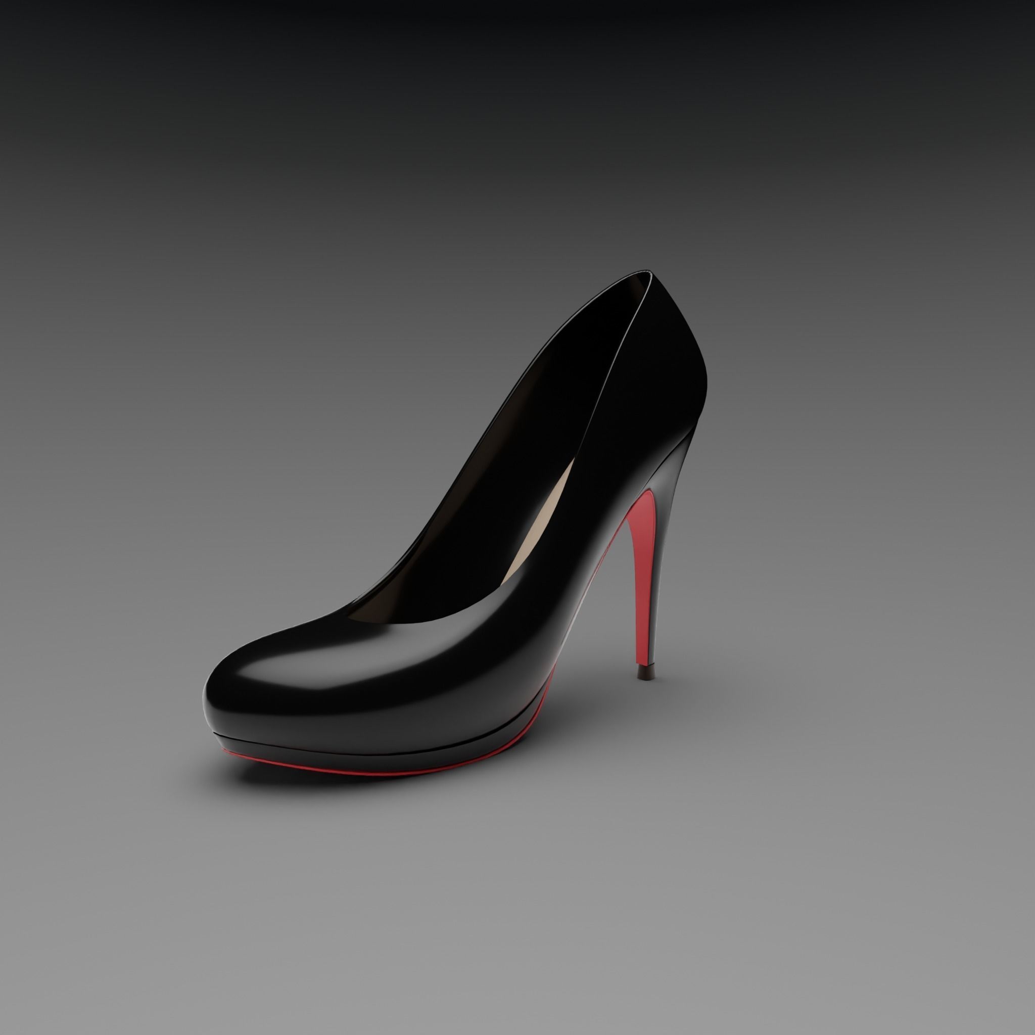 3d High Heels Pumps With Red Soles Free 3d Model Cgtrader