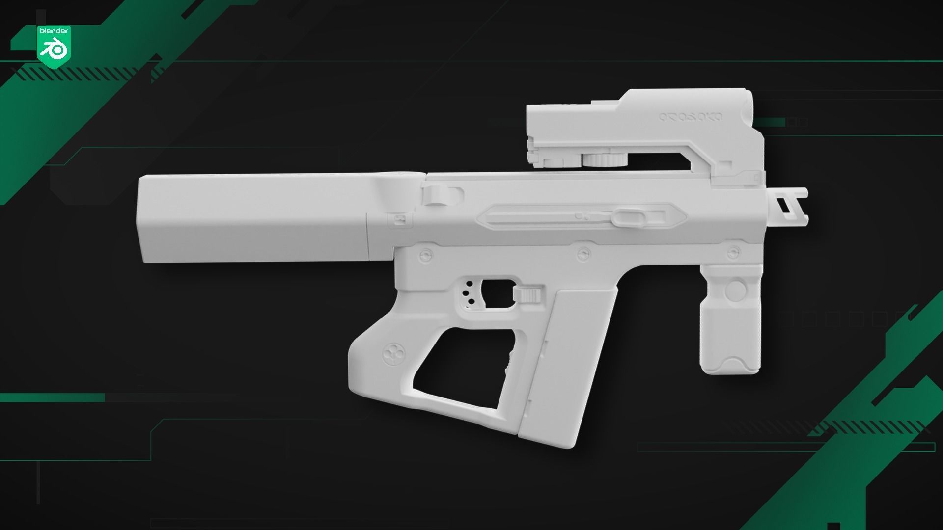 3D model Cyberpunk Guns Set Rebecca Edition Kitbash VR / AR / low-poly ...