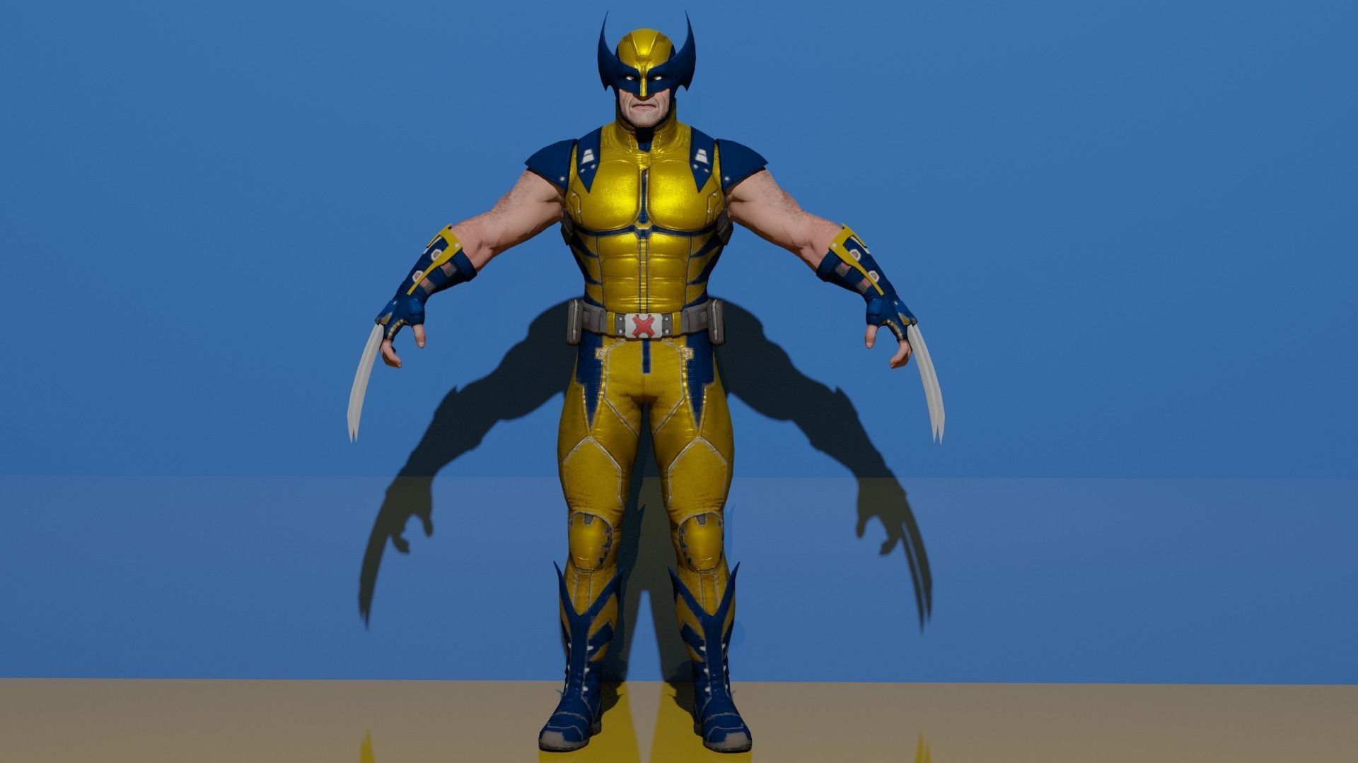 Wolverine 3D model rigged | CGTrader