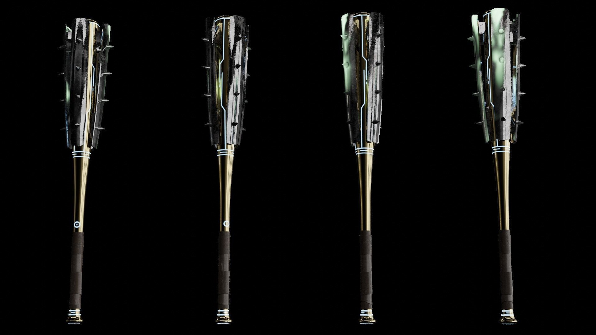 3D model baseball bat cyberpunk VR / AR / low-poly | CGTrader