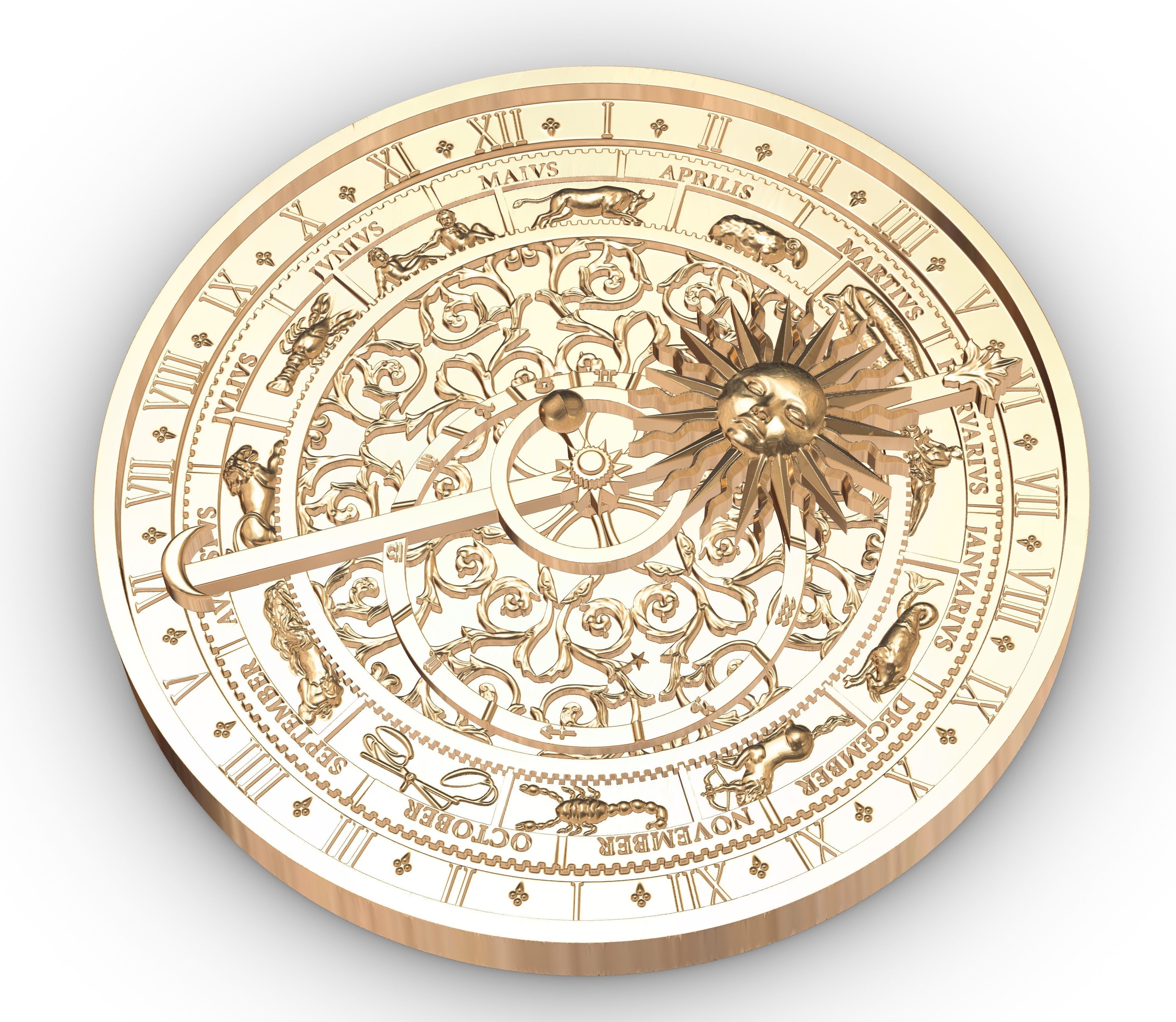 ASTRONOMICAL CLOCK 3D model 3D printable | CGTrader