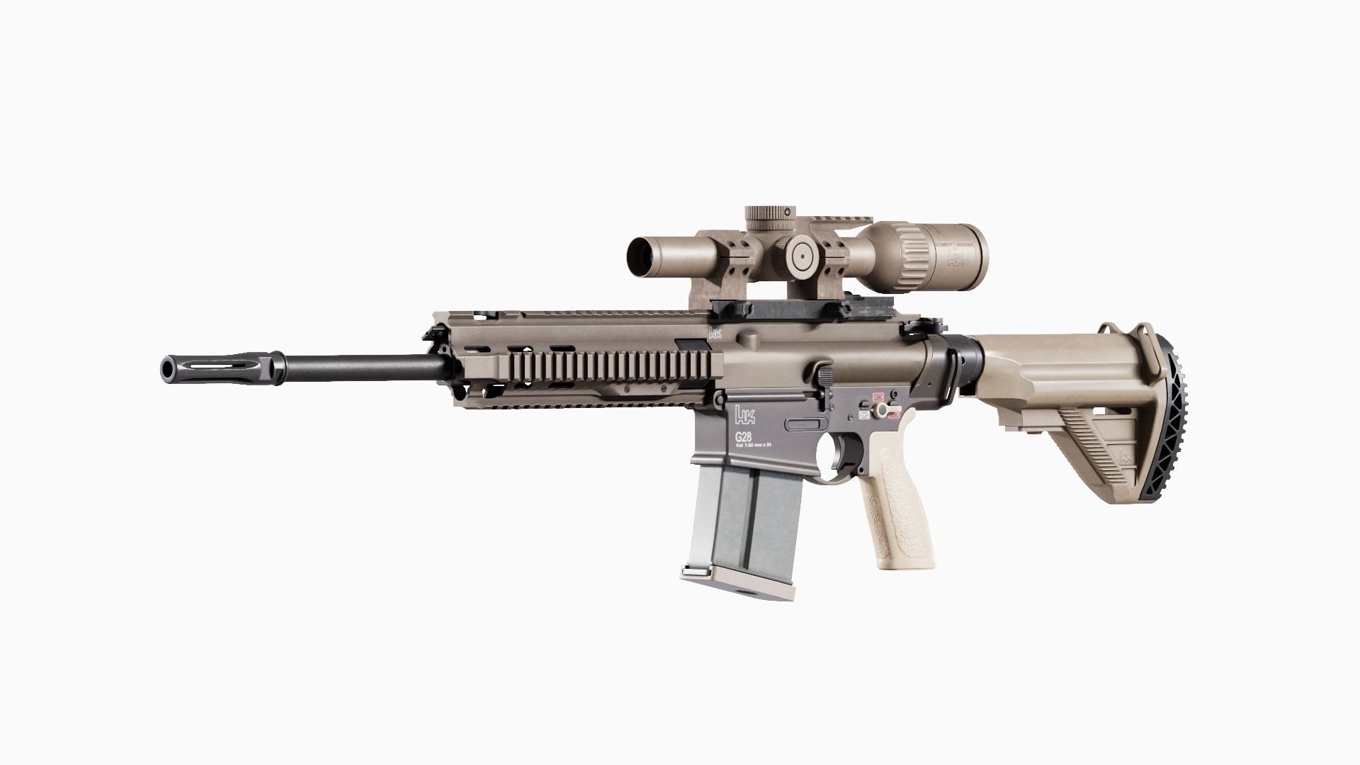 3D model HK G28 Patrol DMR VR / AR / low-poly | CGTrader