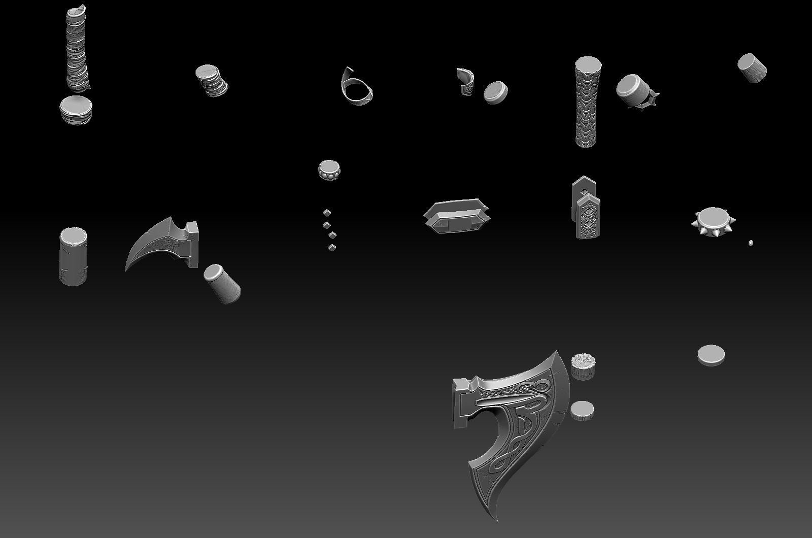 Viking Tomahawk axe High poly model 3D model | CGTrader