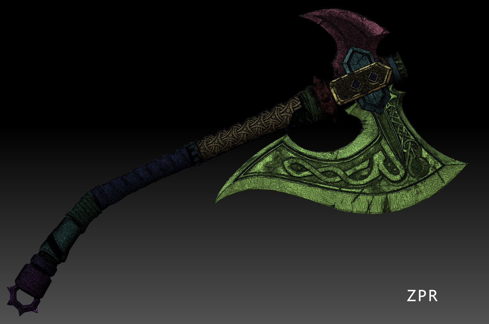 Viking Tomahawk axe High poly model 3D model | CGTrader