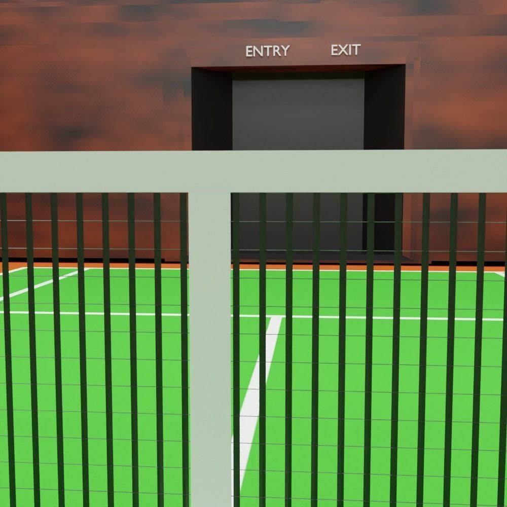 3D model Low poly tennis court VR / AR / low-poly | CGTrader