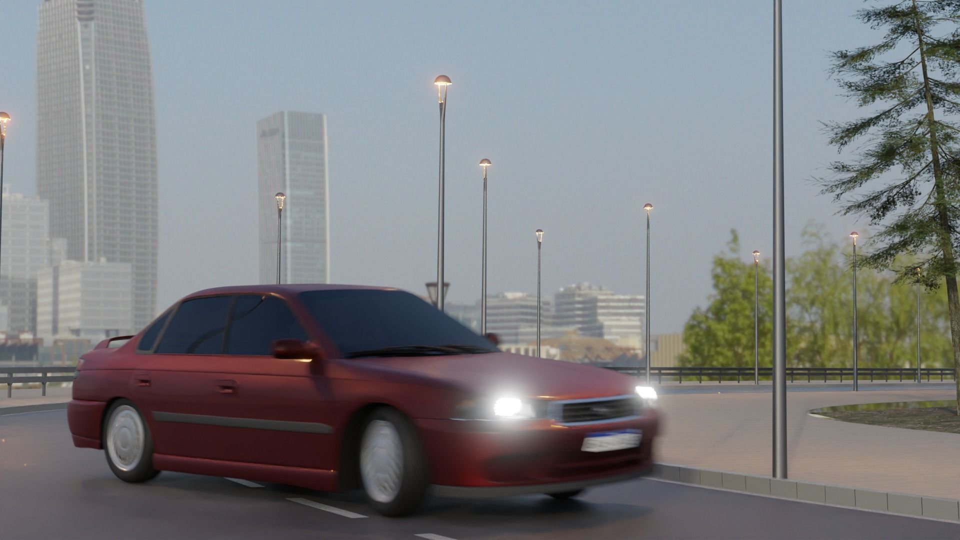 Subaru Legacy - Free Blender model free 3D model rigged | CGTrader