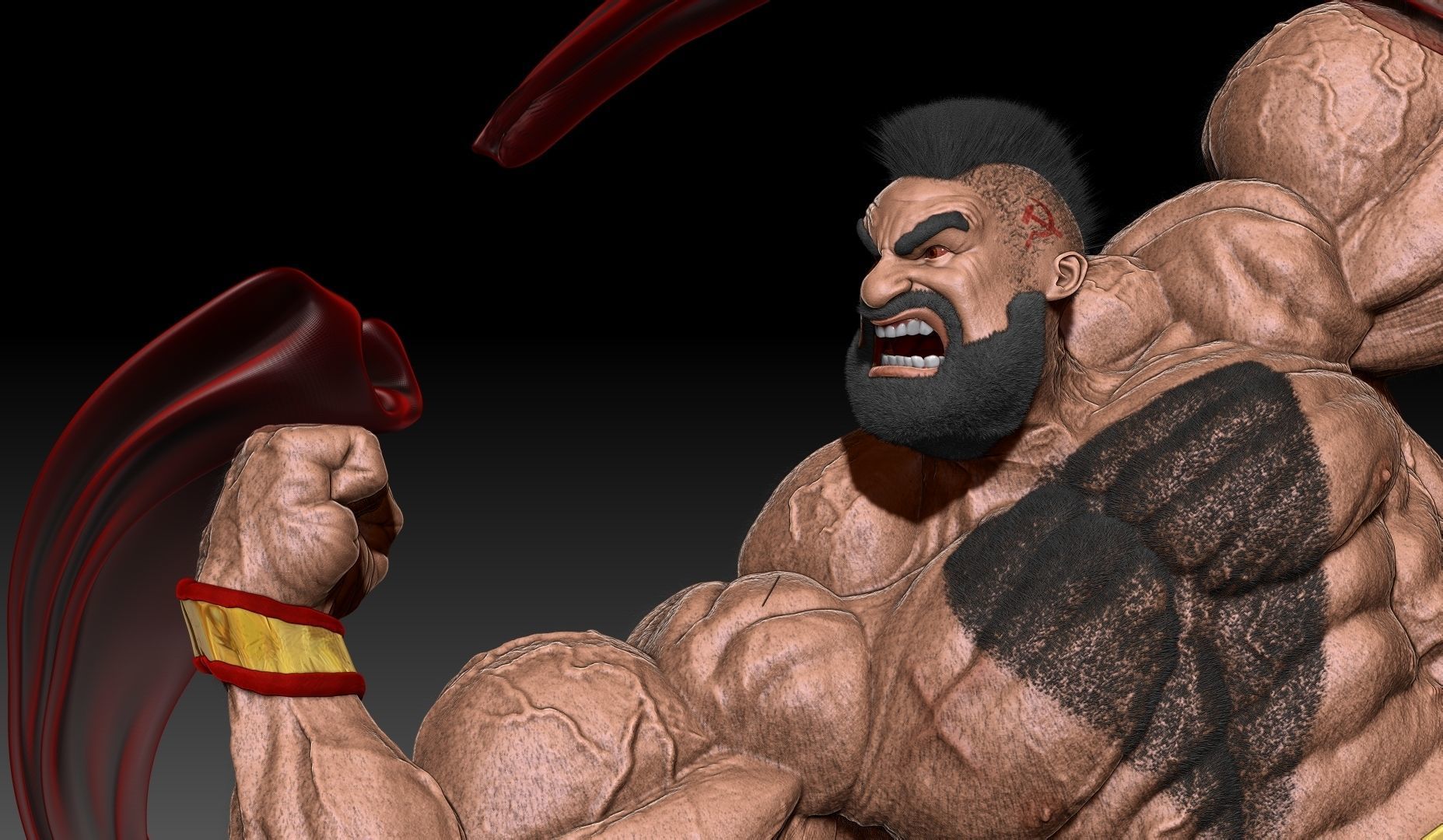 Diorama Zangief in fight 3D model 3D printable | CGTrader