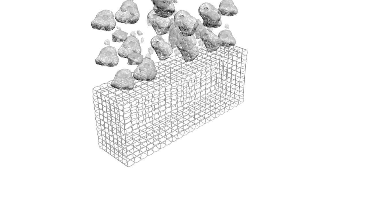 Gabion Wall 3D model animated | CGTrader