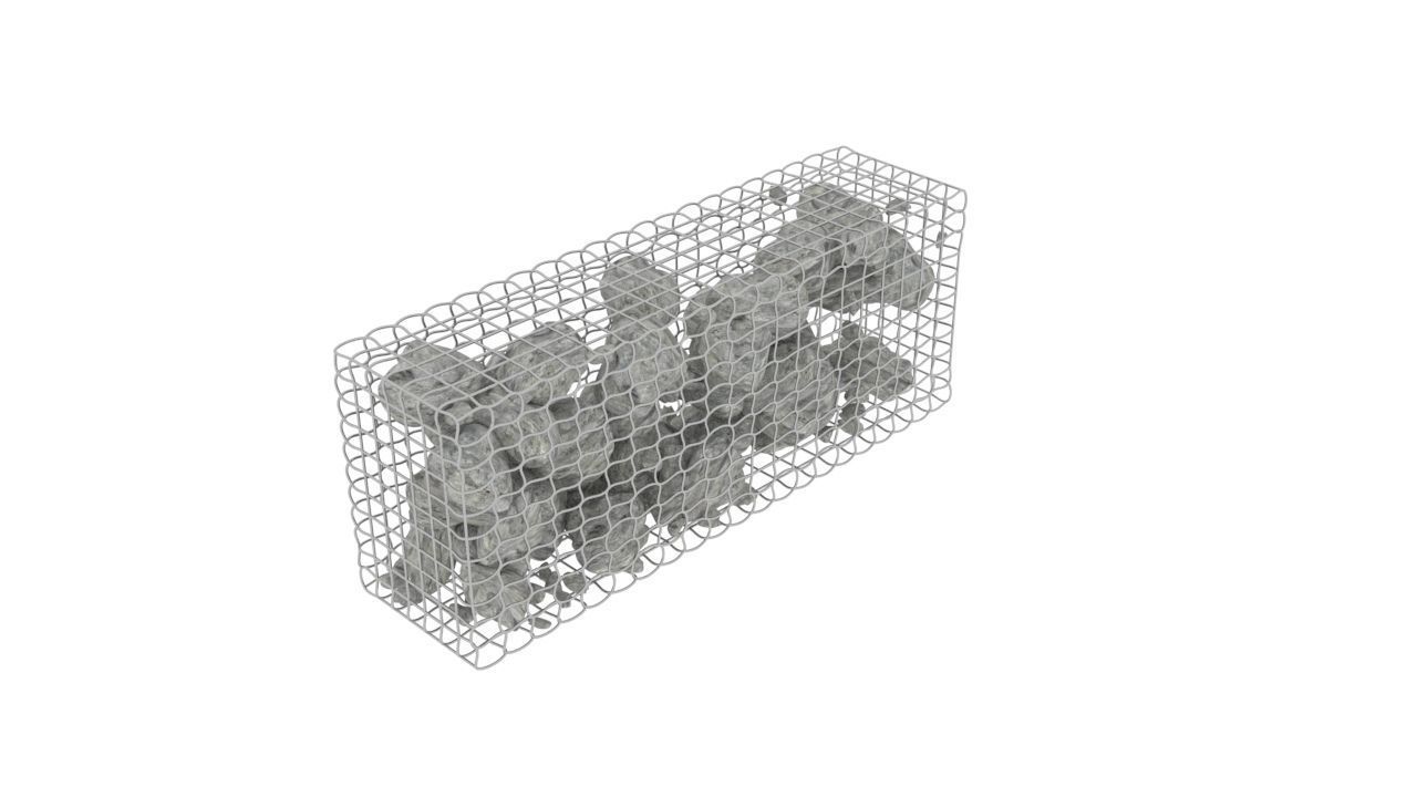 Gabion Wall 3D model animated | CGTrader