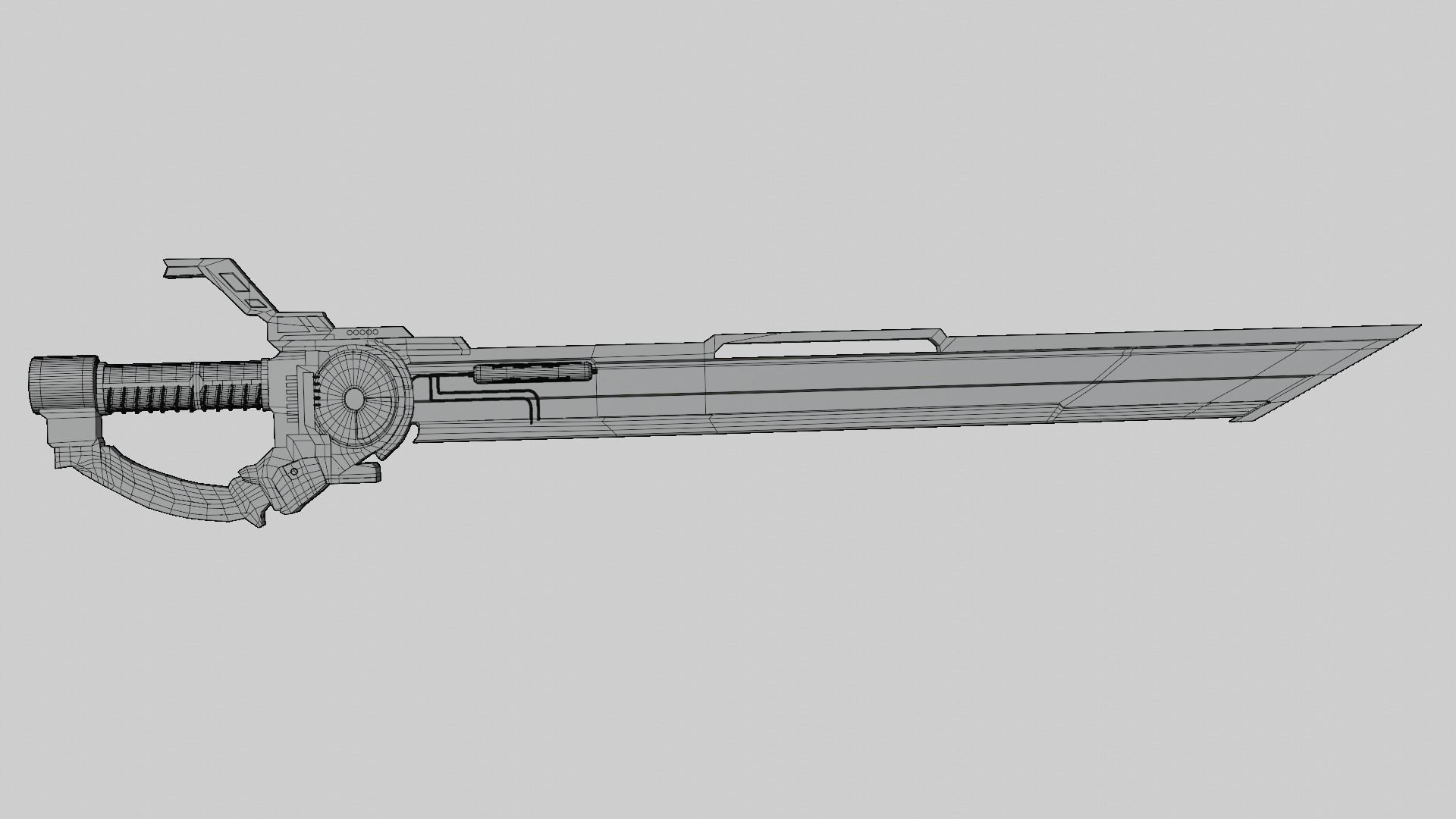 3D model Sci-fi saber Blender Low-poly game ready VR / AR / low-poly ...