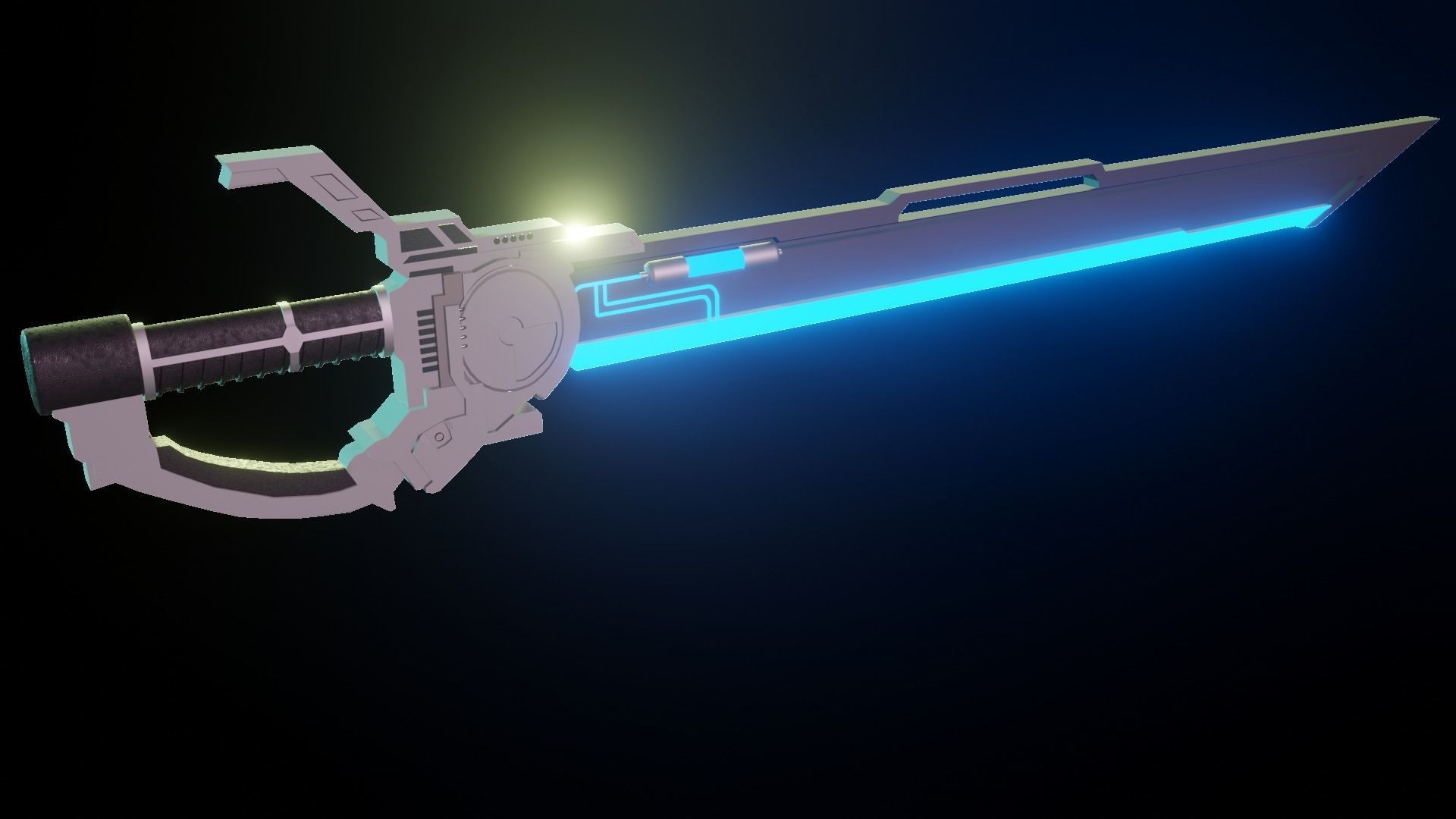 3D model Sci-fi saber Blender Low-poly game ready VR / AR / low-poly ...