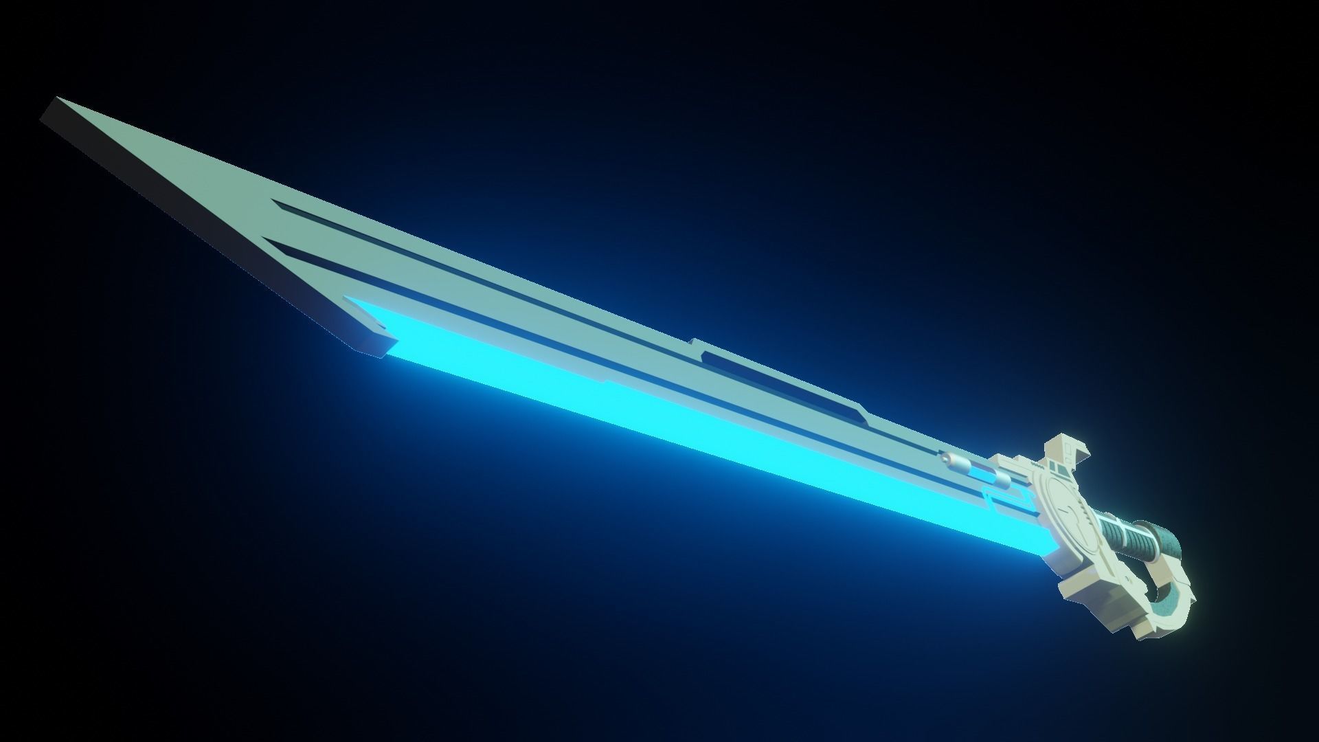 3D model Sci-fi saber Blender Low-poly game ready VR / AR / low-poly ...