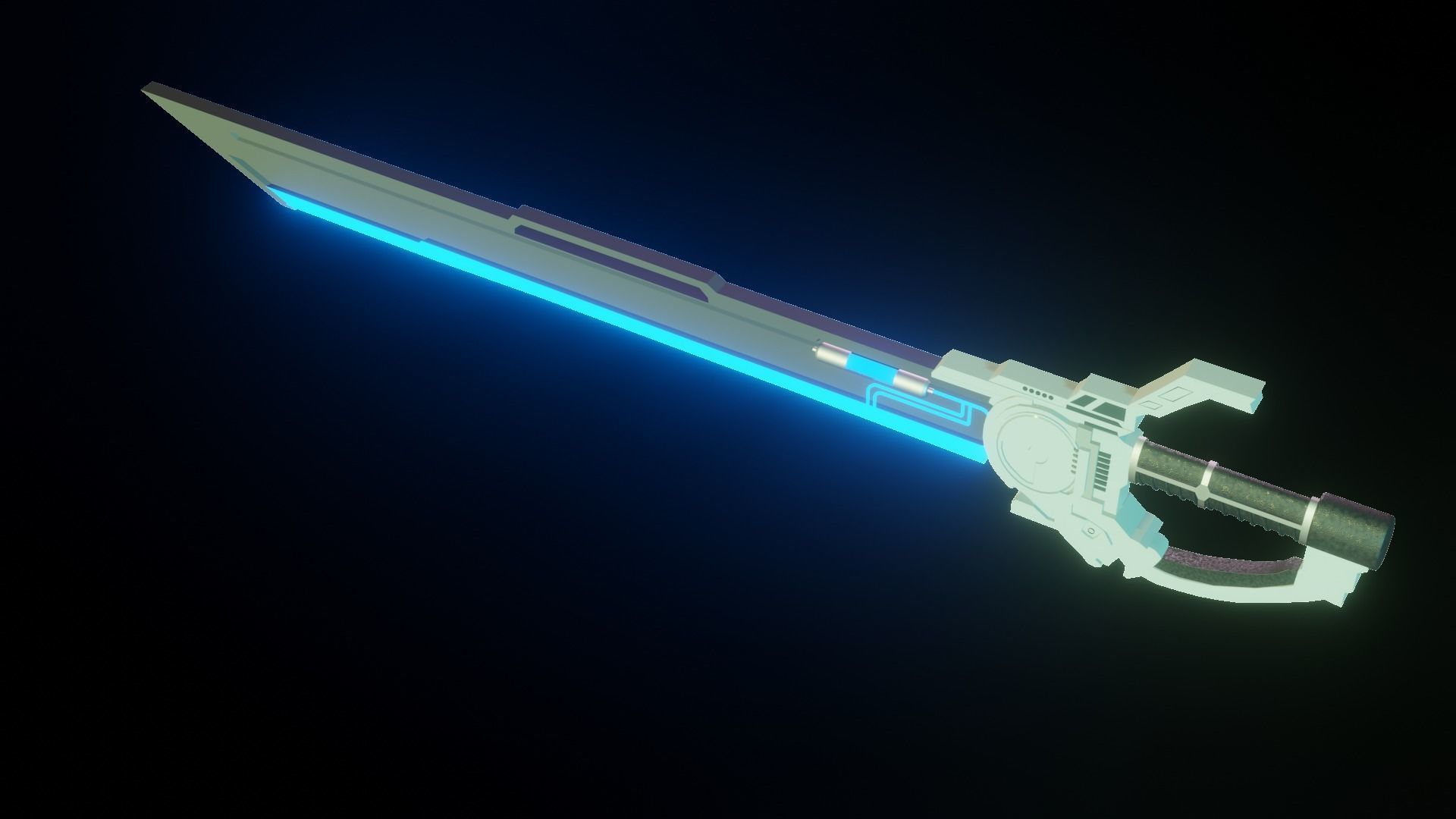 3D model Sci-fi saber Blender Low-poly game ready VR / AR / low-poly ...