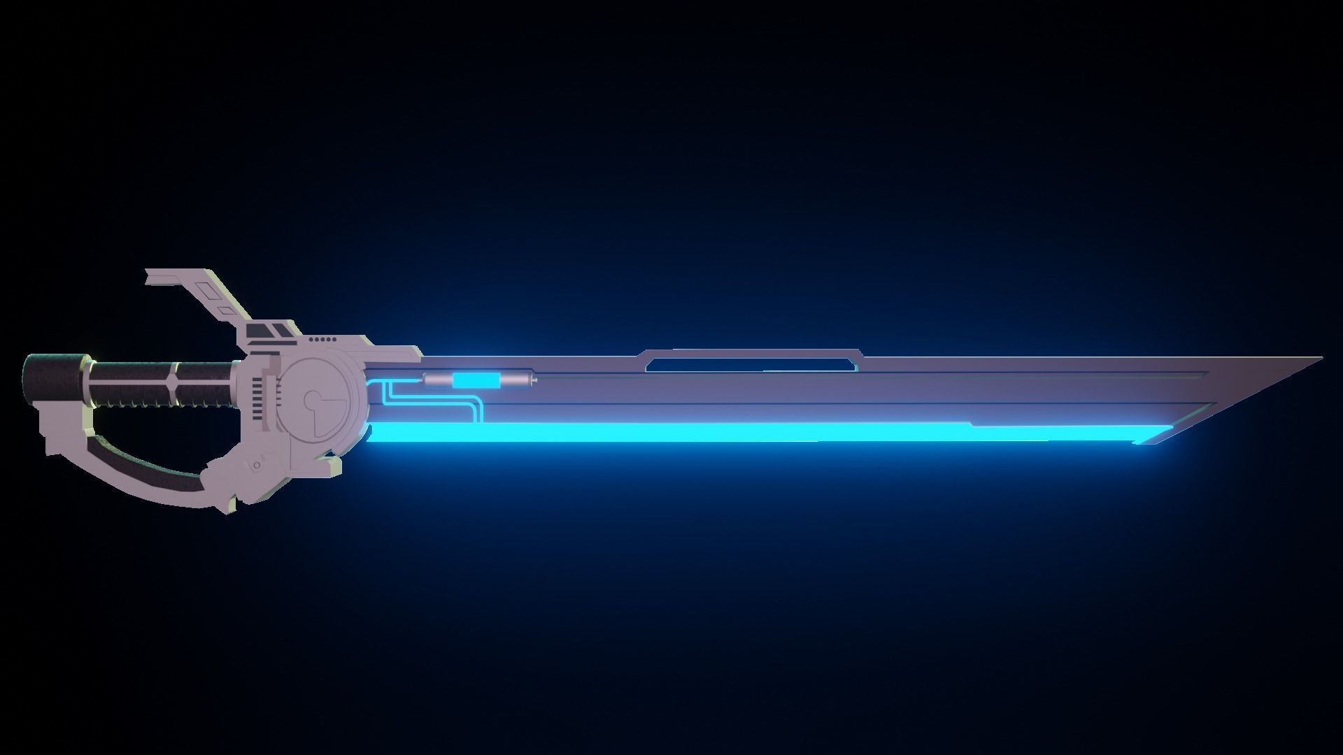 3D model Sci-fi saber Blender Low-poly game ready VR / AR / low-poly ...