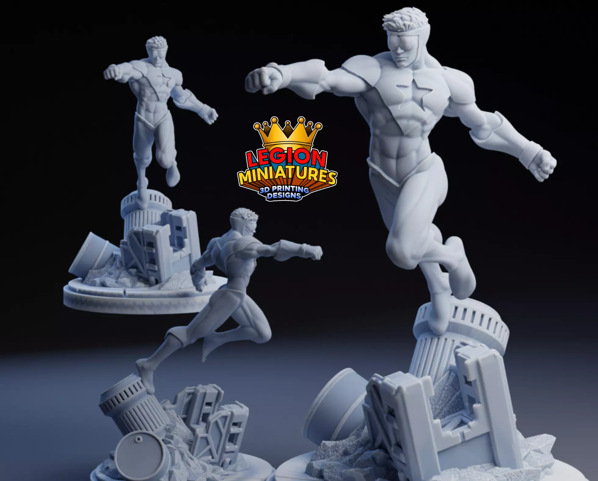 Marvel crisis protocol booster gold presupported included 3D model 3D ...