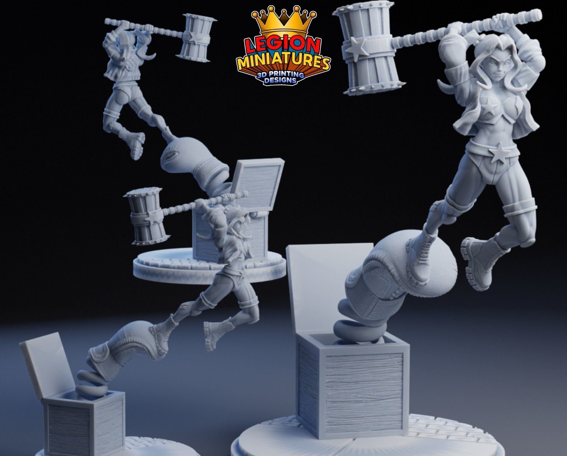 Marvel crisis protocol harley quinn presupported included 3D model 3D ...