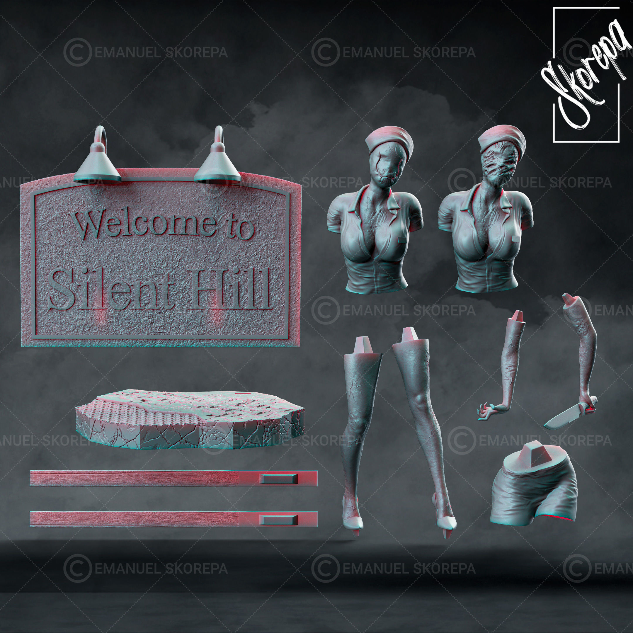 Silent Hill Nurse 3D model 3D printable | CGTrader