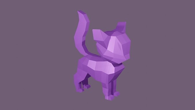 3D model Low-poly cat polygonal VR / AR / low-poly | CGTrader