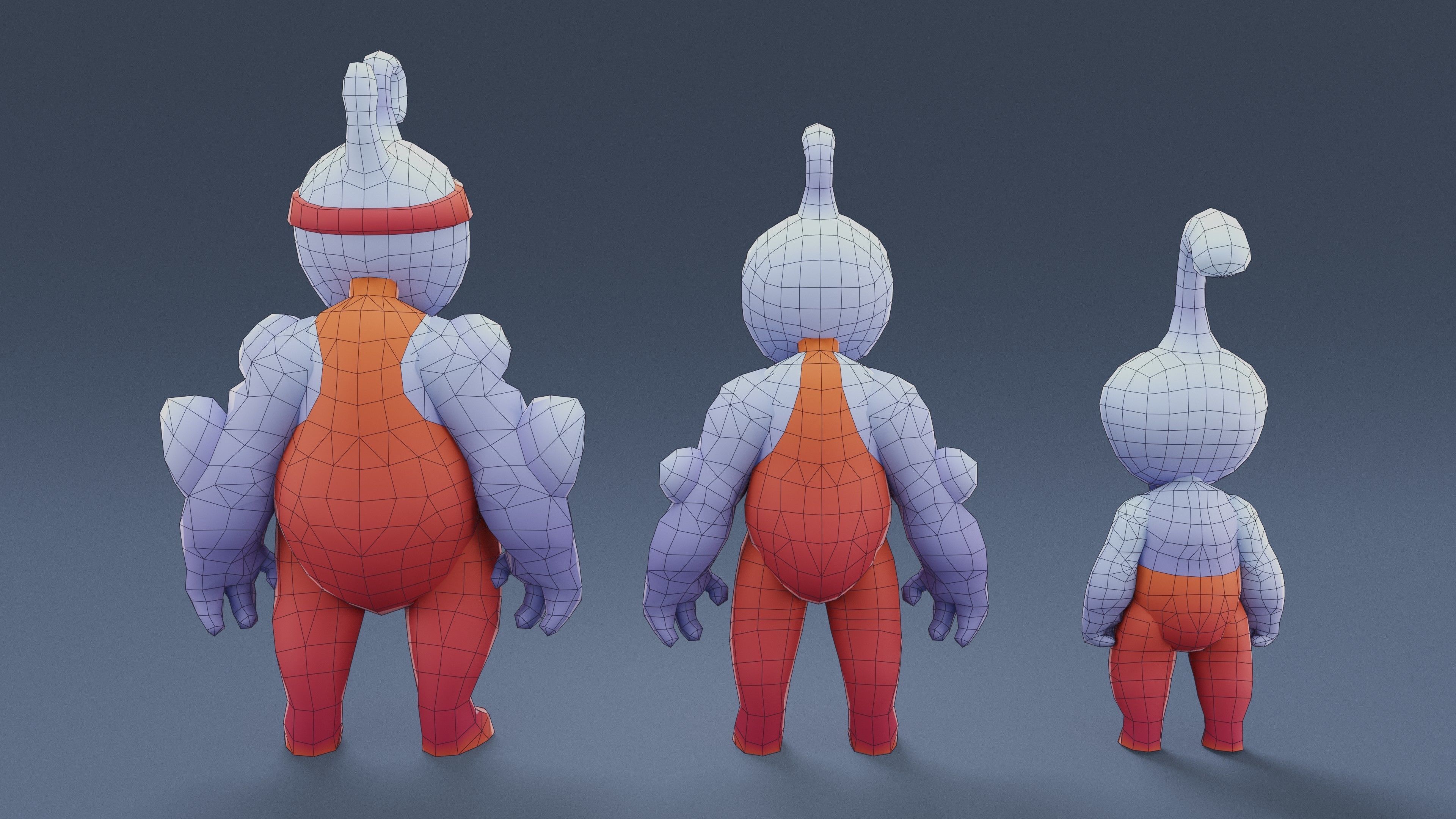 3D model Cartoon Characters - Evolution Wrestler Warrior VR / AR / low ...