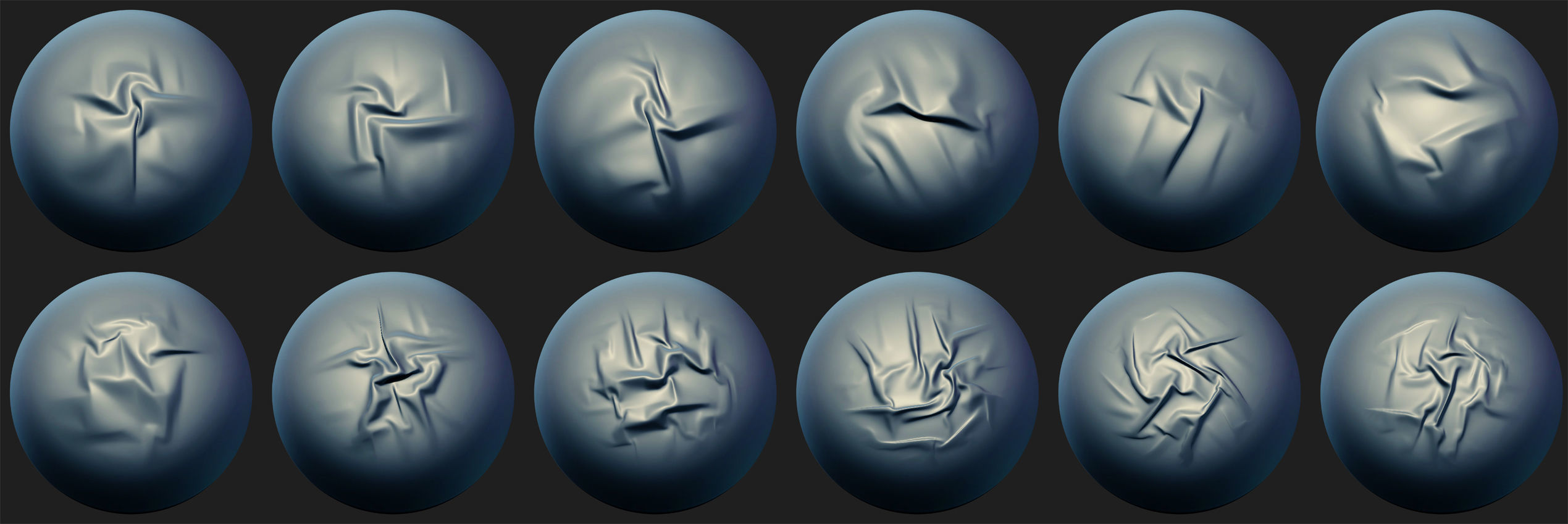 3D model Cloth Wrinkles VDM Brushes and Alpha Vol 1 VR / AR / low-poly ...