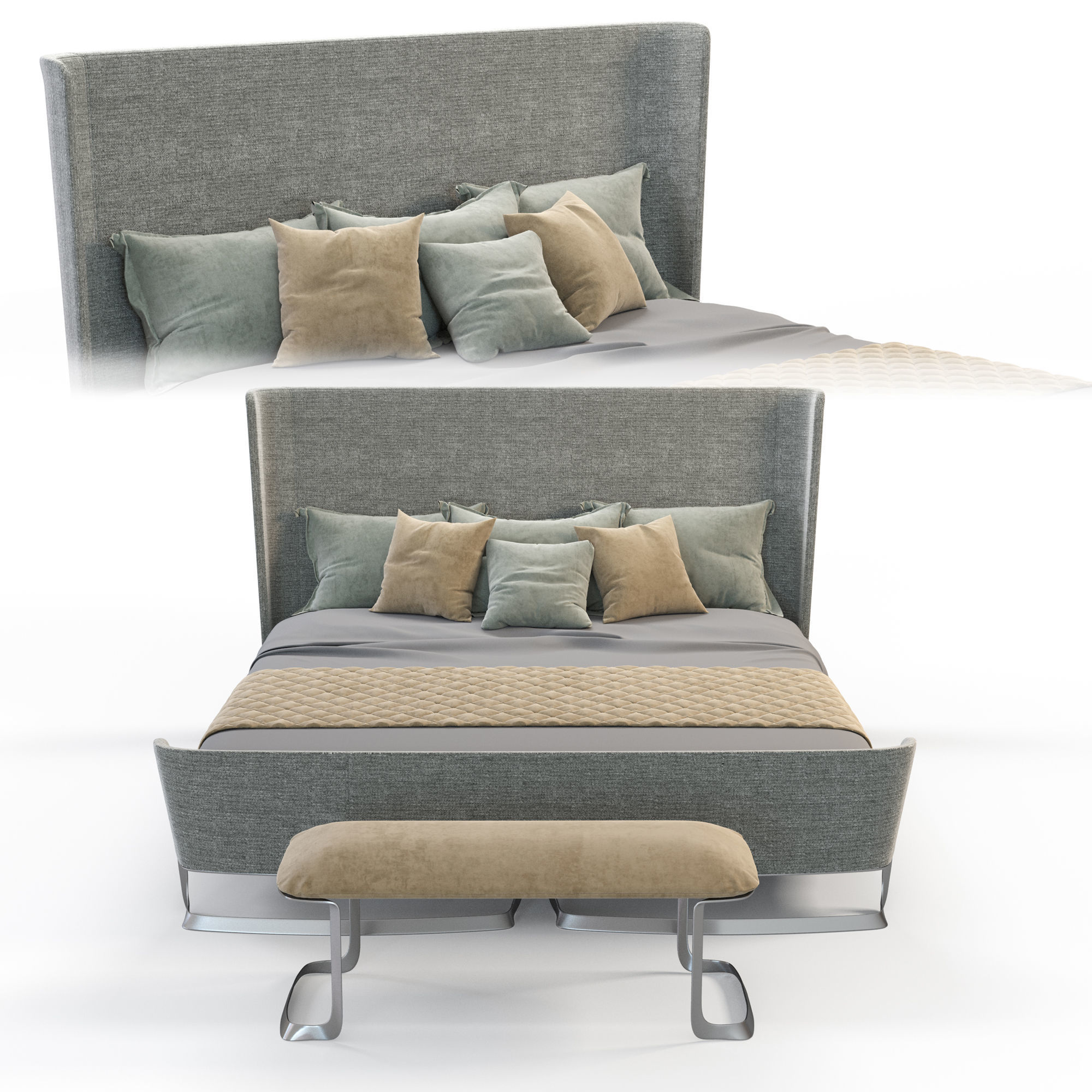 Bed Letto Milano 3D model | CGTrader