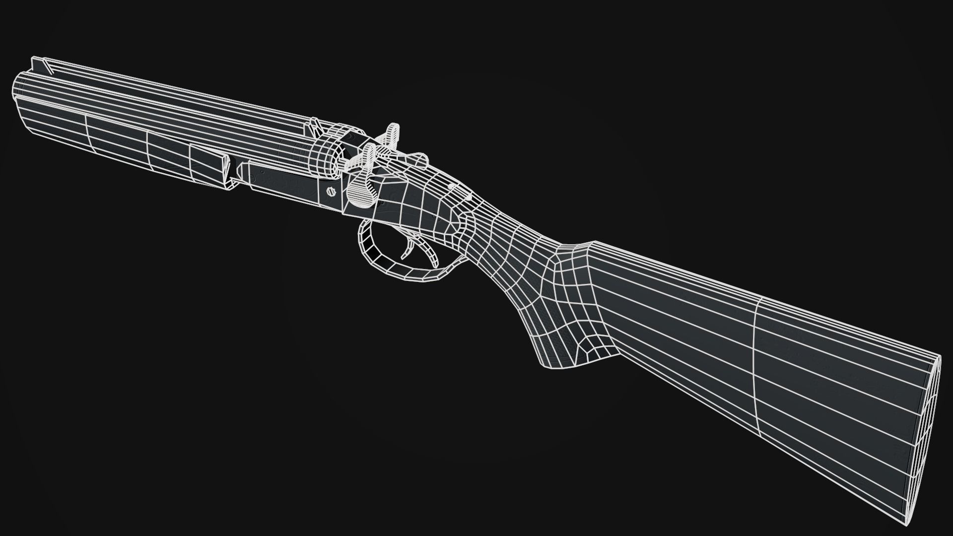 3D model Double Barrel Shotgun - PBR Game Ready VR / AR / low-poly | CGTrader