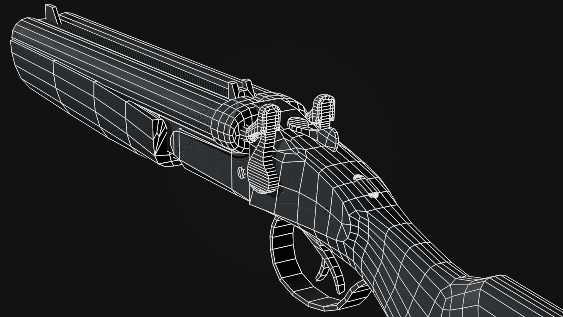 3D model Double Barrel Shotgun - PBR Game Ready VR / AR / low-poly ...