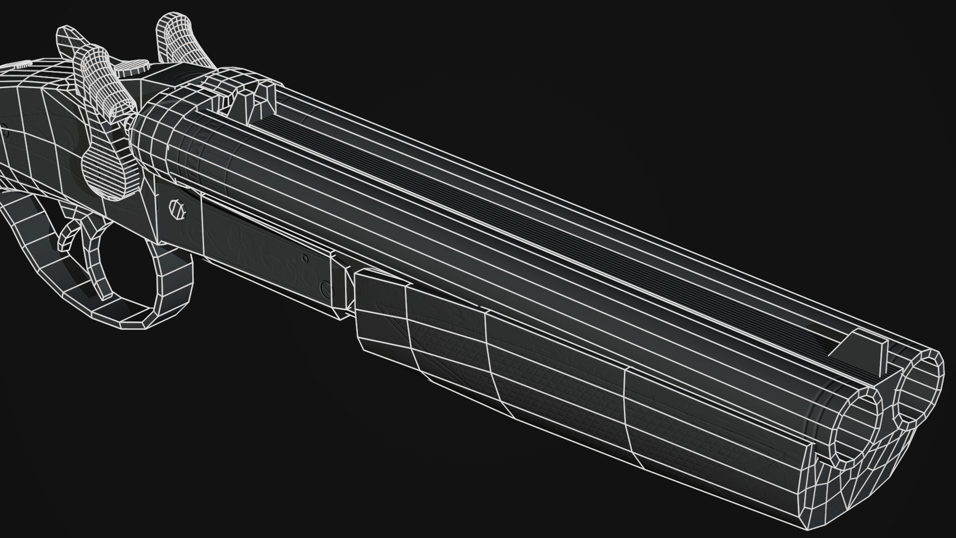 3D model Double Barrel Shotgun - PBR Game Ready VR / AR / low-poly ...