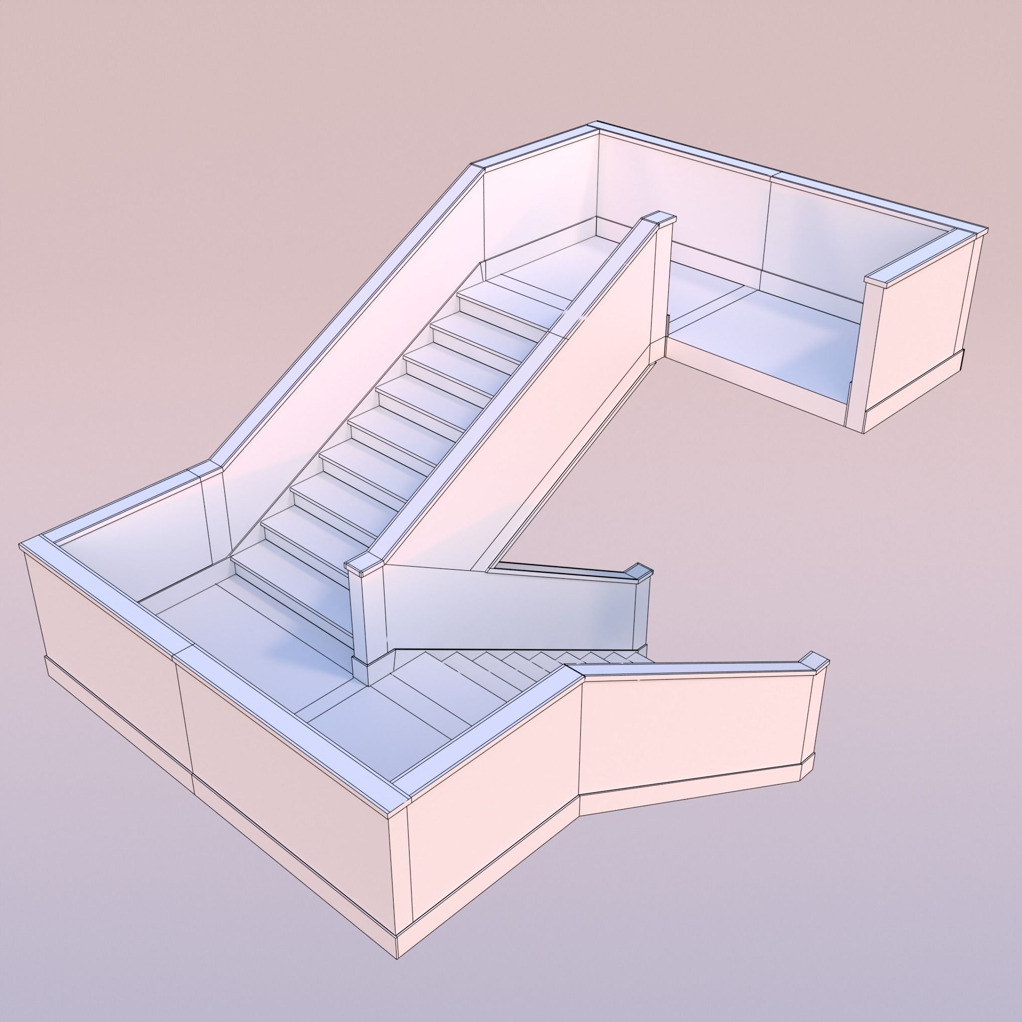 Apartment Stairs 3D model | CGTrader