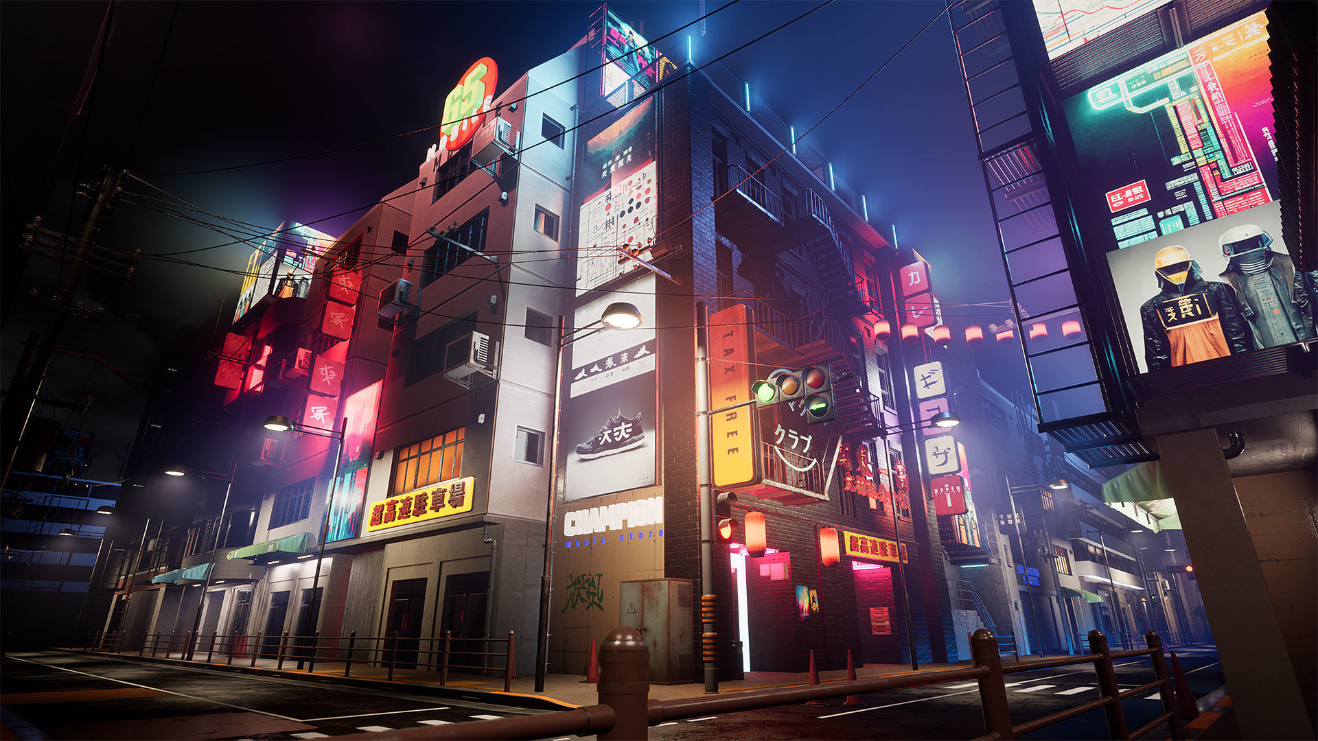 3D model Tokyo street Part 1 VR / AR / low-poly | CGTrader