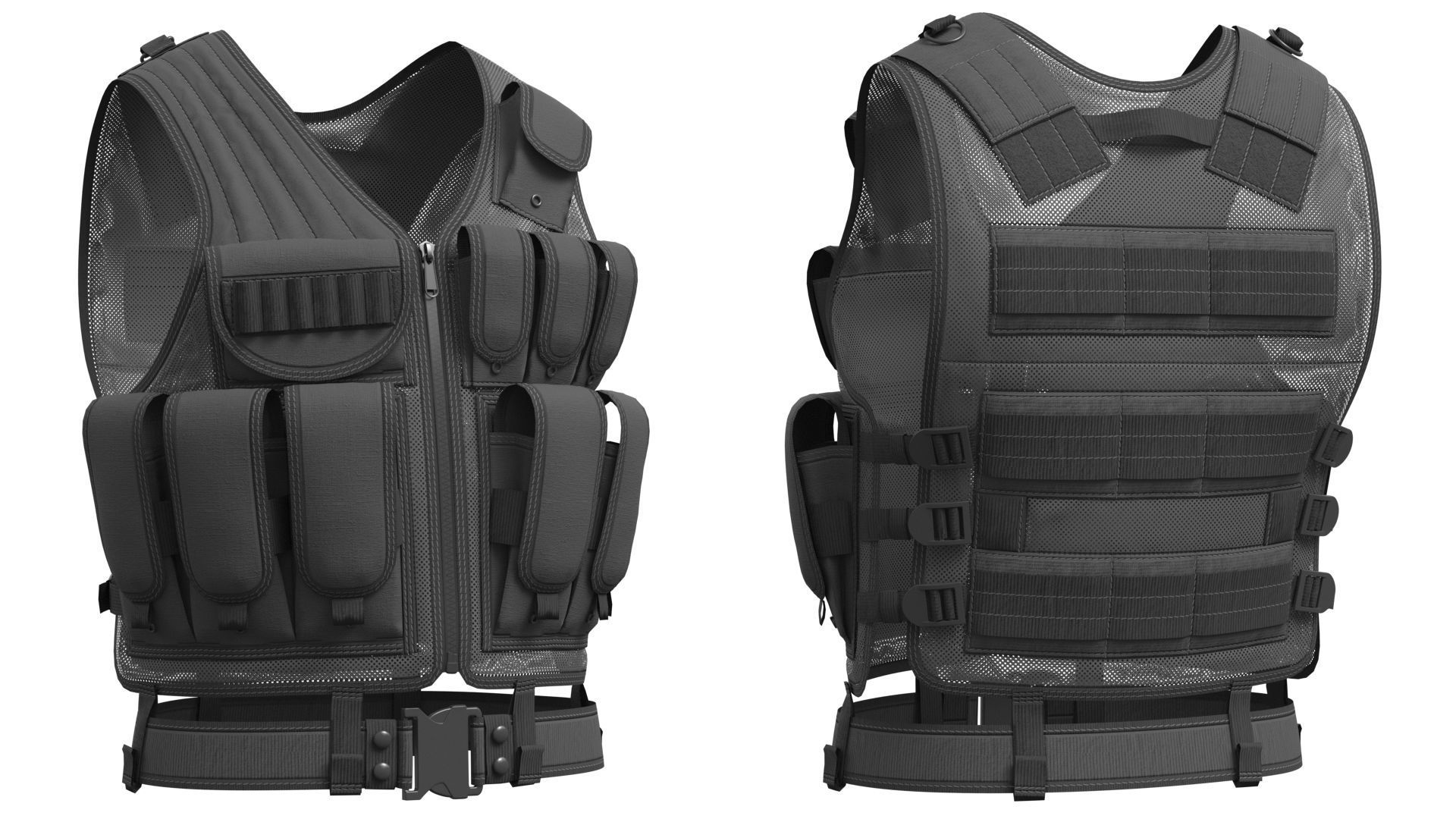 UTG 547 Law Enforcement Tactical Vest - Marvelous Designer 3D model ...