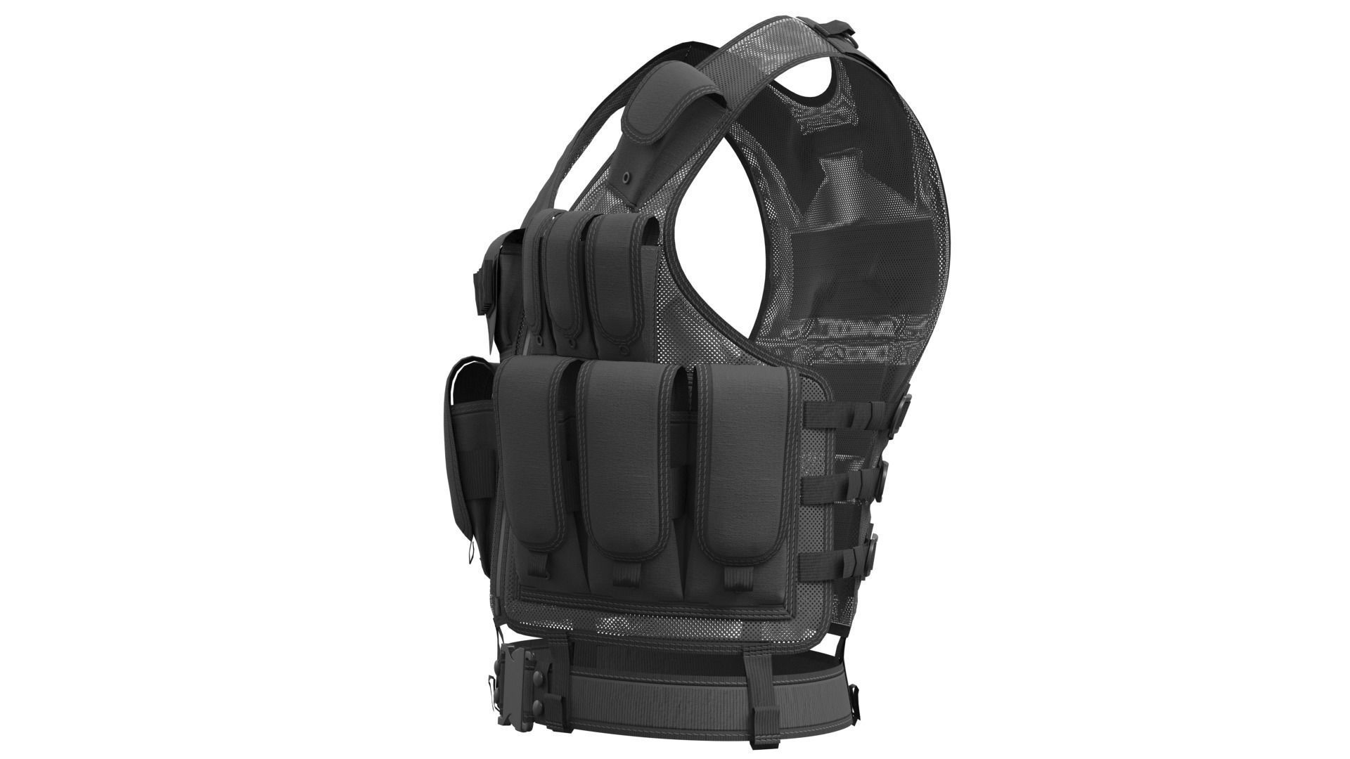 UTG 547 Law Enforcement Tactical Vest - Marvelous Designer 3D model ...