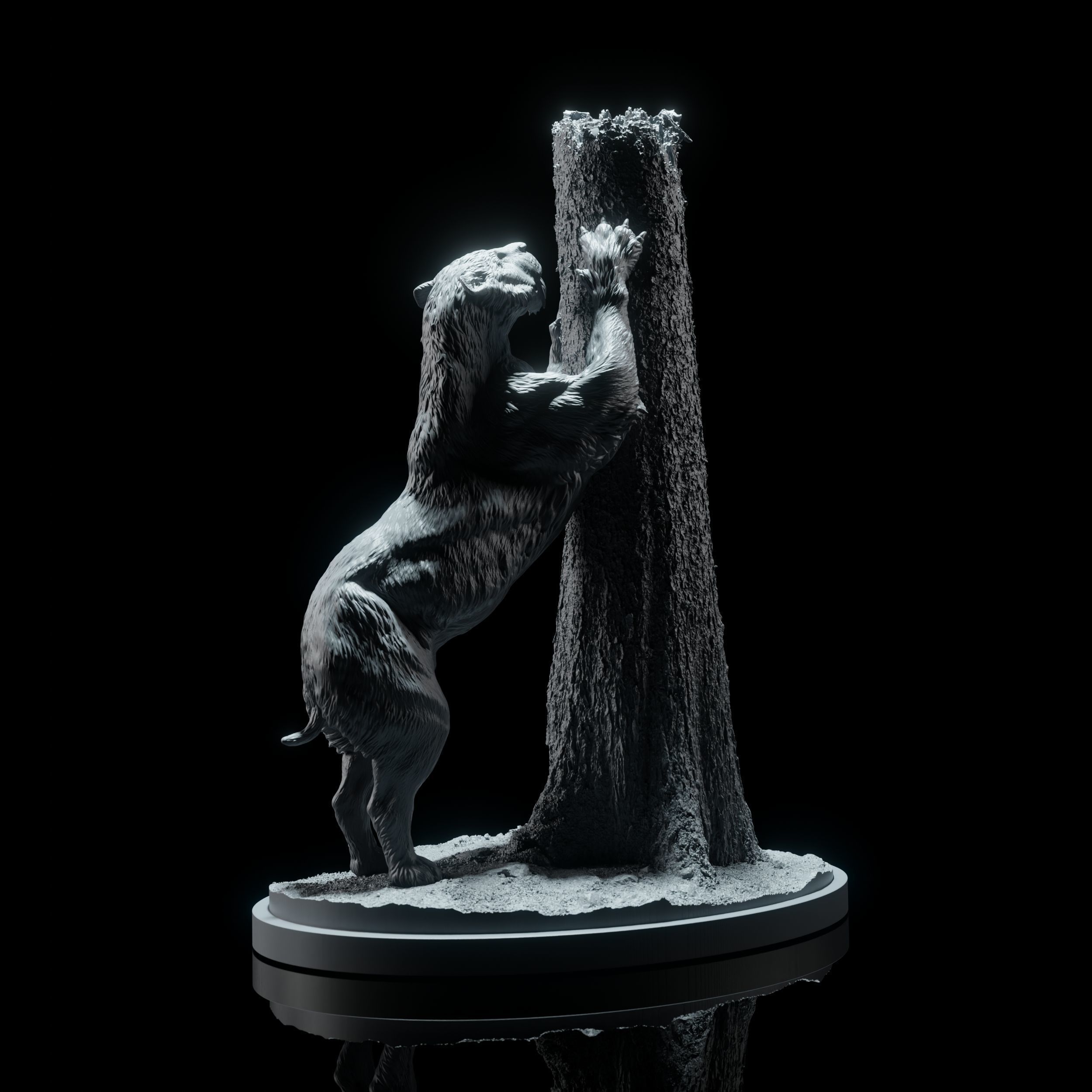 Smilodon Populator sharpening claws 1-35 scale pre-supported 3D model ...