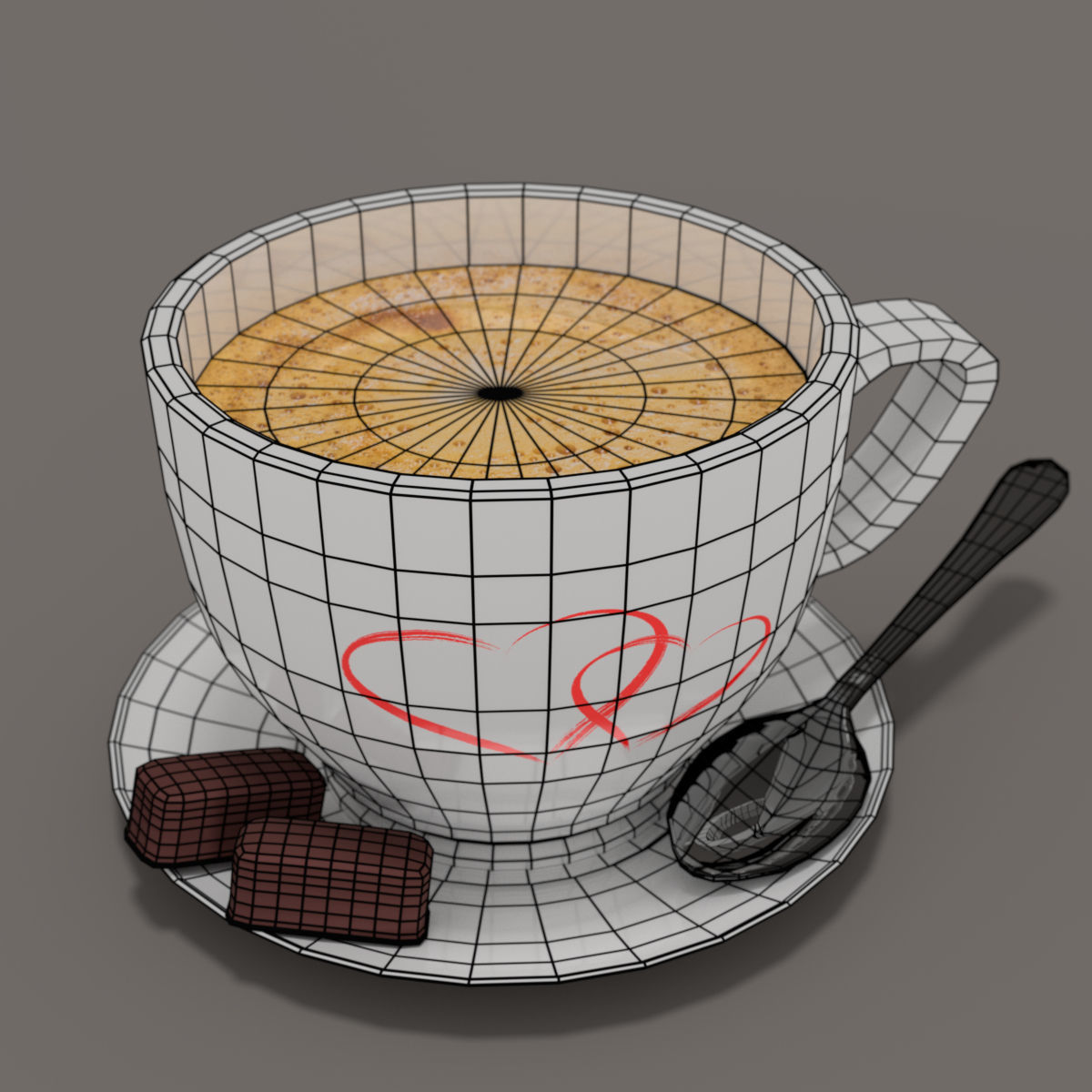 Cup of coffee in 3 dimensions 3D model | CGTrader