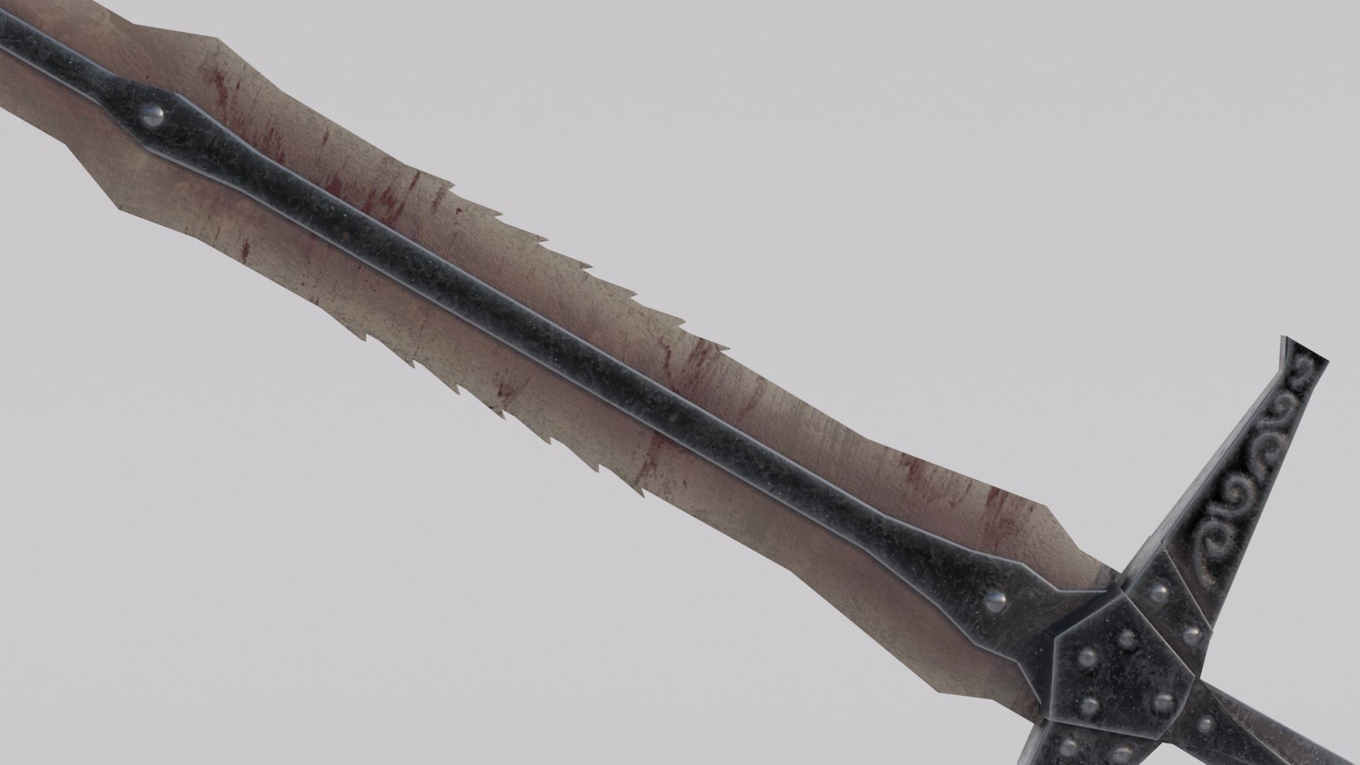 3D model Dragon Bone Two Handed Bon Sword VR / AR / low-poly | CGTrader