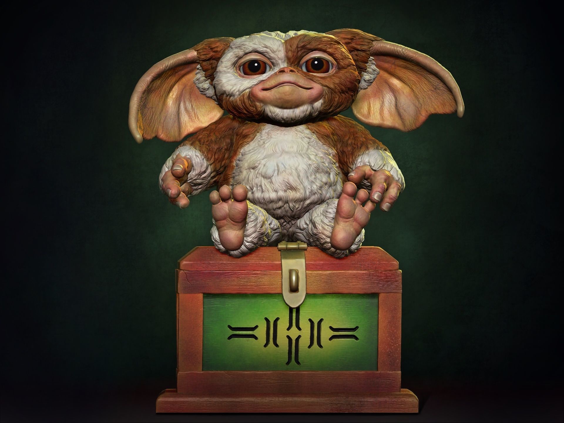 Gizmo teddy bear 3D model 3D printable | CGTrader