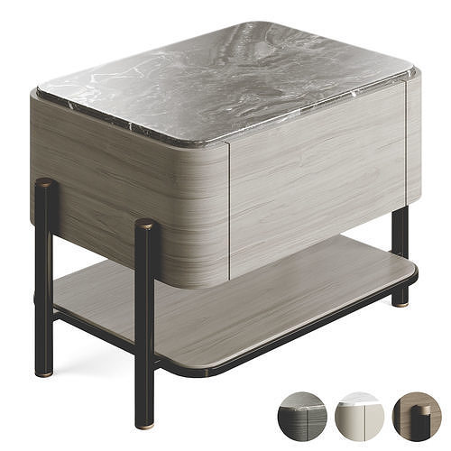 Ana Roque AMAN Bedside Table 3D model | CGTrader