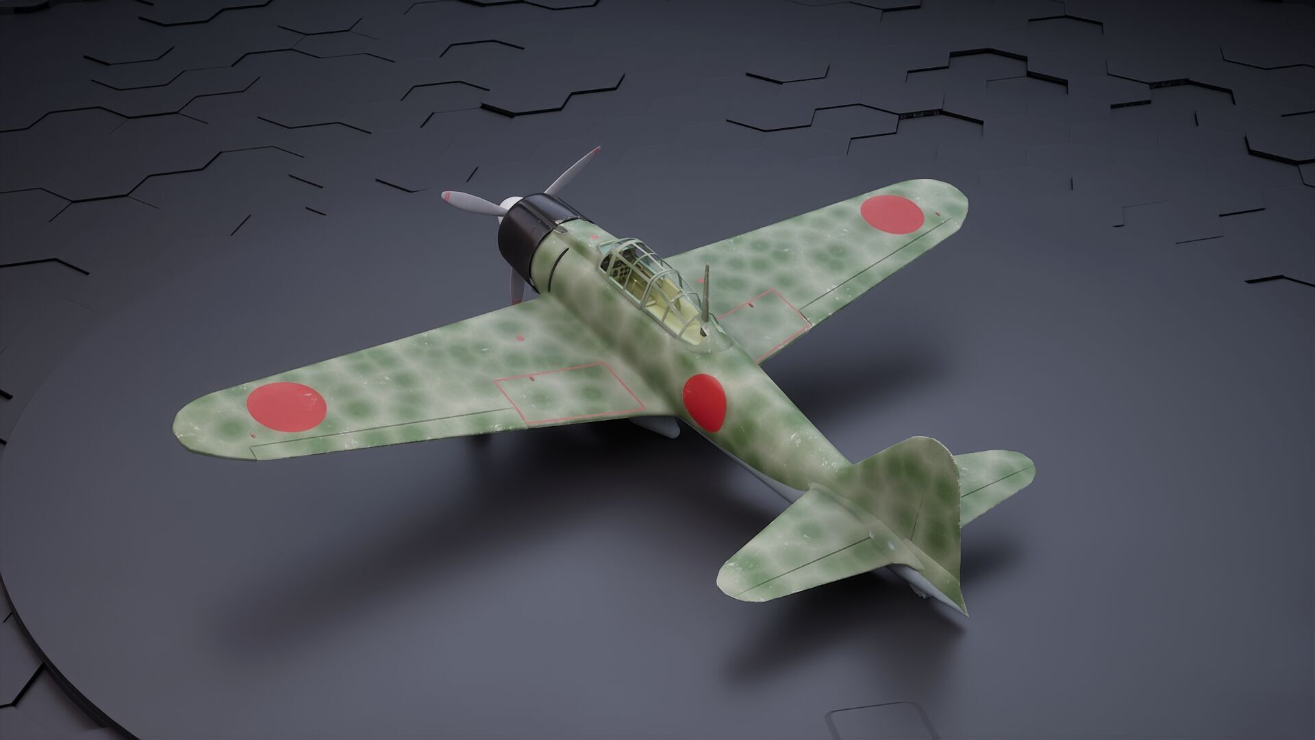 Mitsubishi A6m Zero - WW2 Japan aircraft 3D model rigged | CGTrader