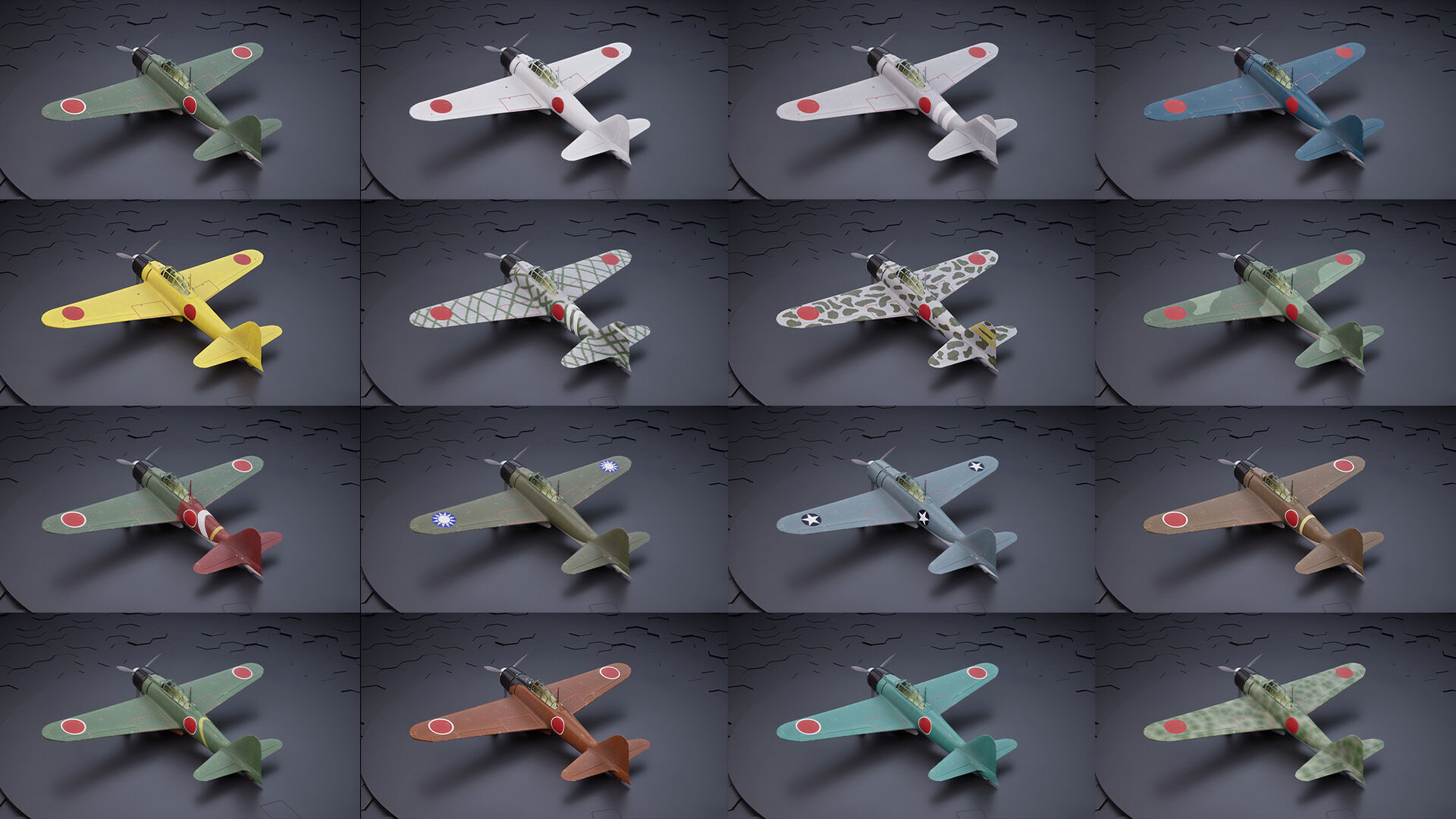 Mitsubishi A6m Zero - WW2 Japan aircraft 3D model rigged | CGTrader