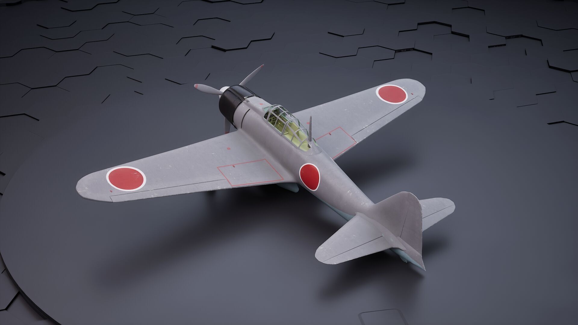 Mitsubishi A6m Zero - WW2 Japan aircraft 3D model rigged | CGTrader