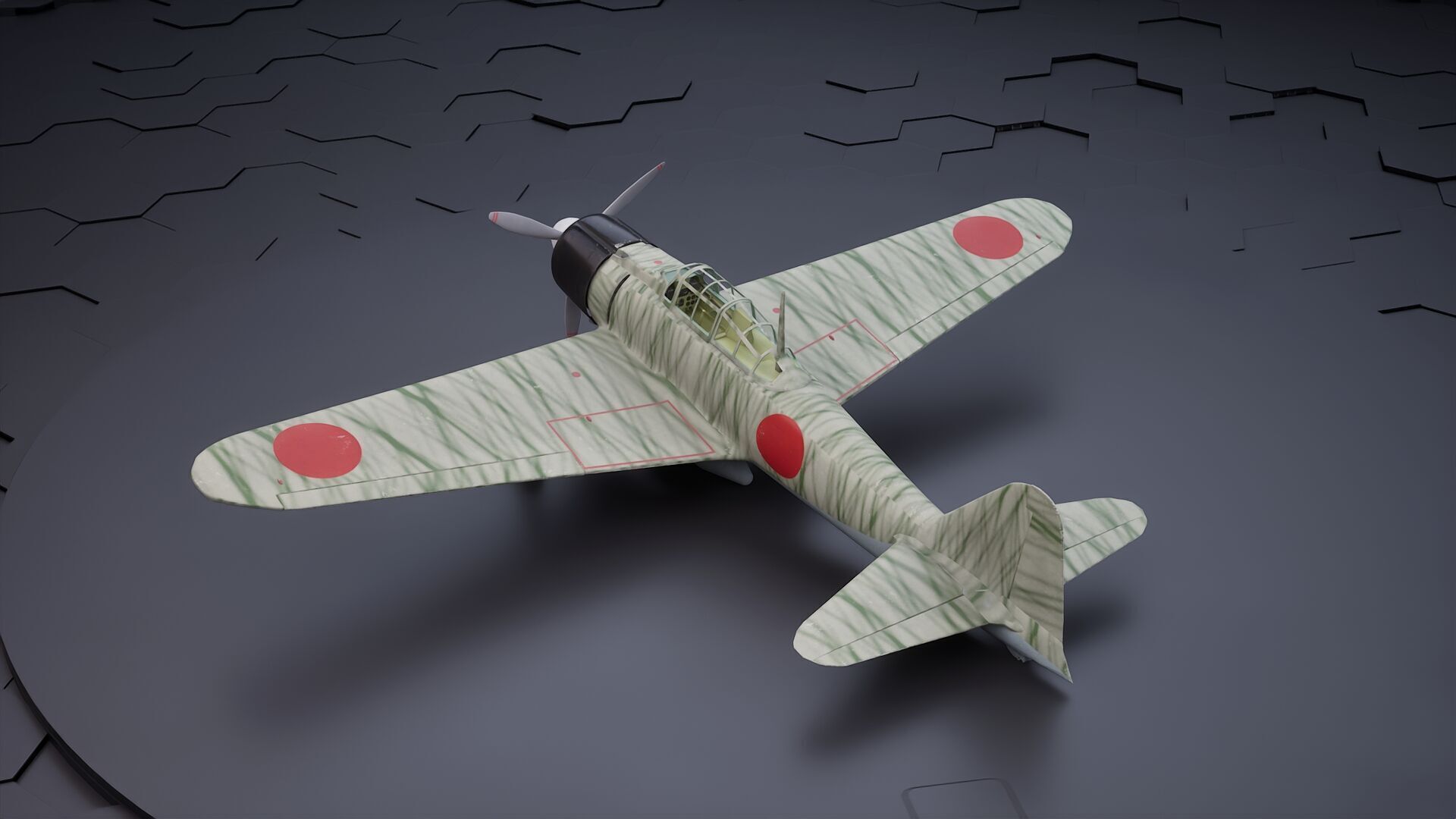 Mitsubishi A6m Zero - WW2 Japan aircraft 3D model rigged | CGTrader