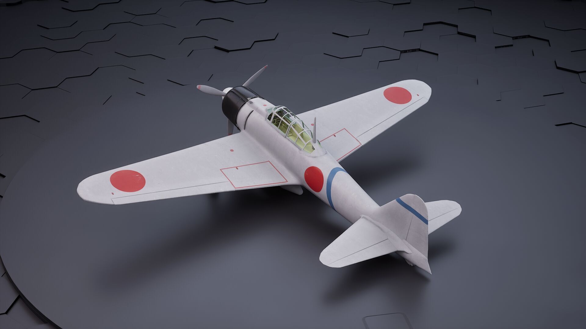 Mitsubishi A6m Zero - WW2 Japan aircraft 3D model rigged | CGTrader