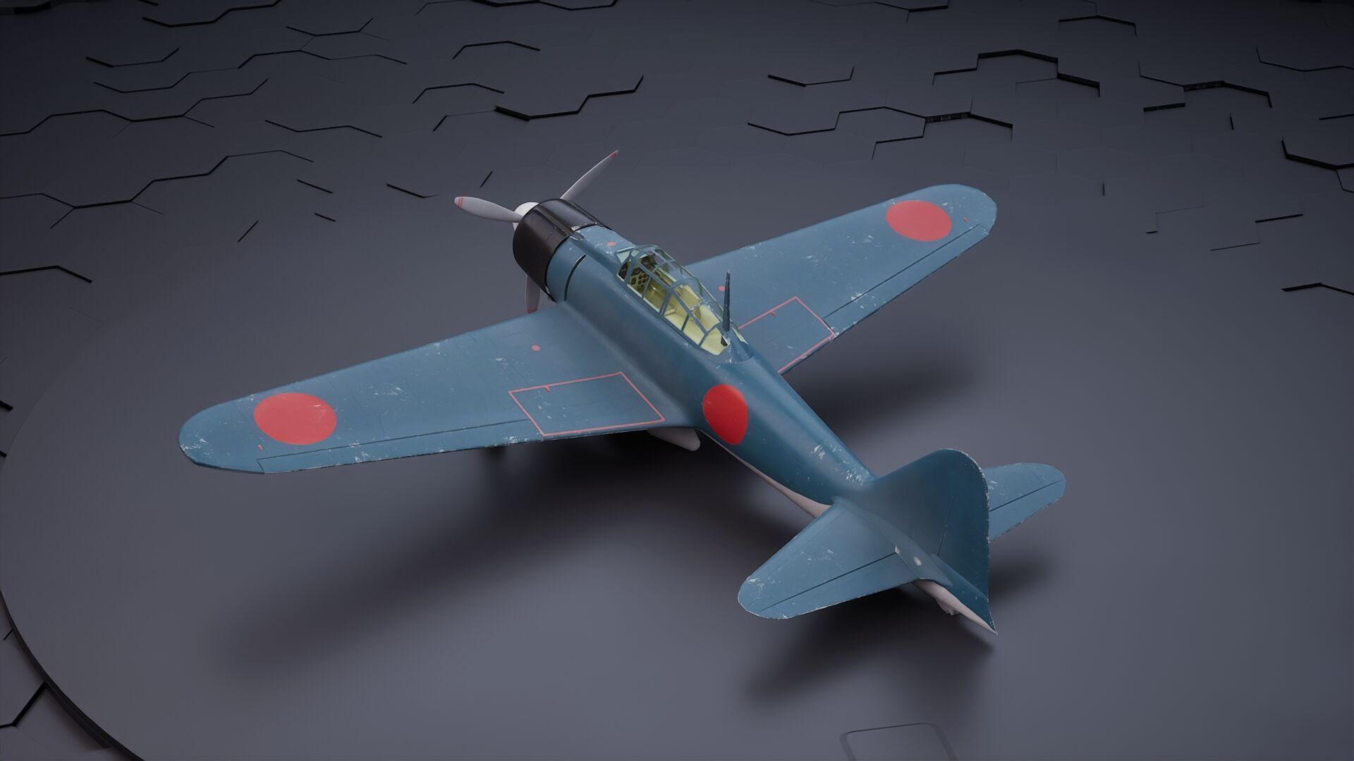 Mitsubishi A6m Zero - WW2 Japan aircraft 3D model rigged | CGTrader