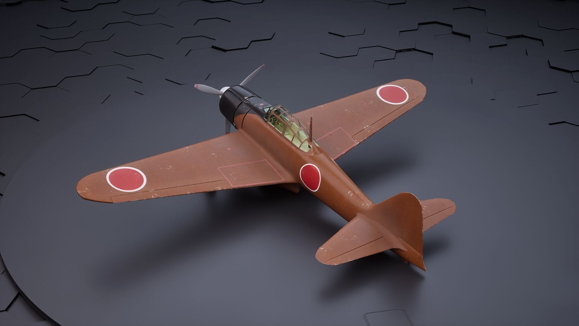Mitsubishi A6m Zero - WW2 Japan aircraft 3D model rigged | CGTrader