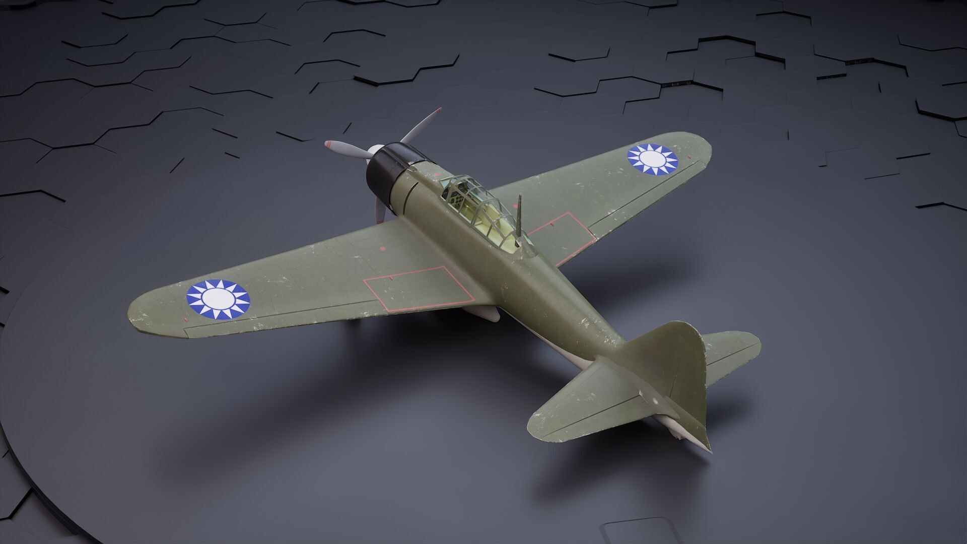 Mitsubishi A6m Zero - WW2 Japan aircraft 3D model rigged | CGTrader