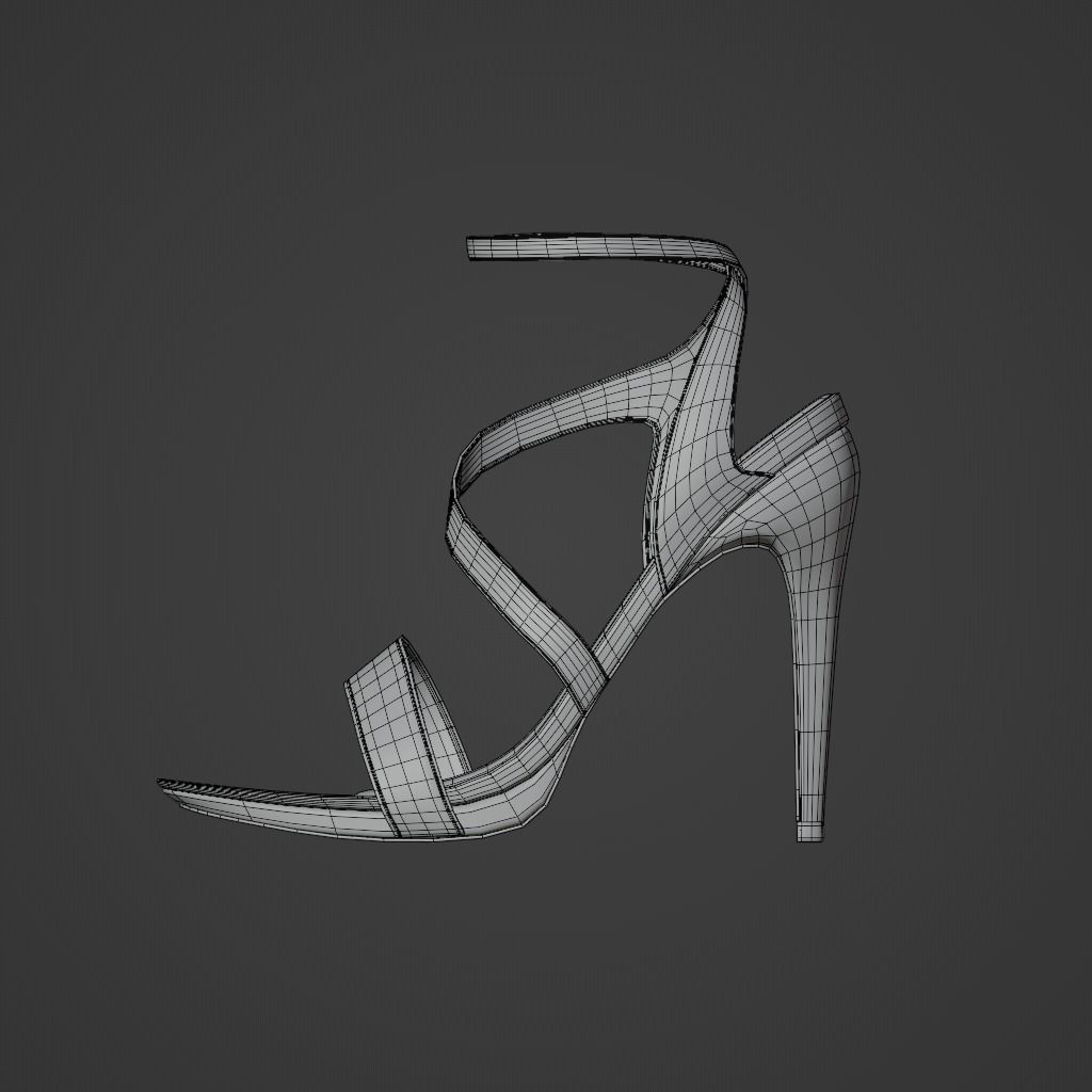 3D High Heels - Strappy Sandal High Heels free VR / AR / low-poly 3D ...