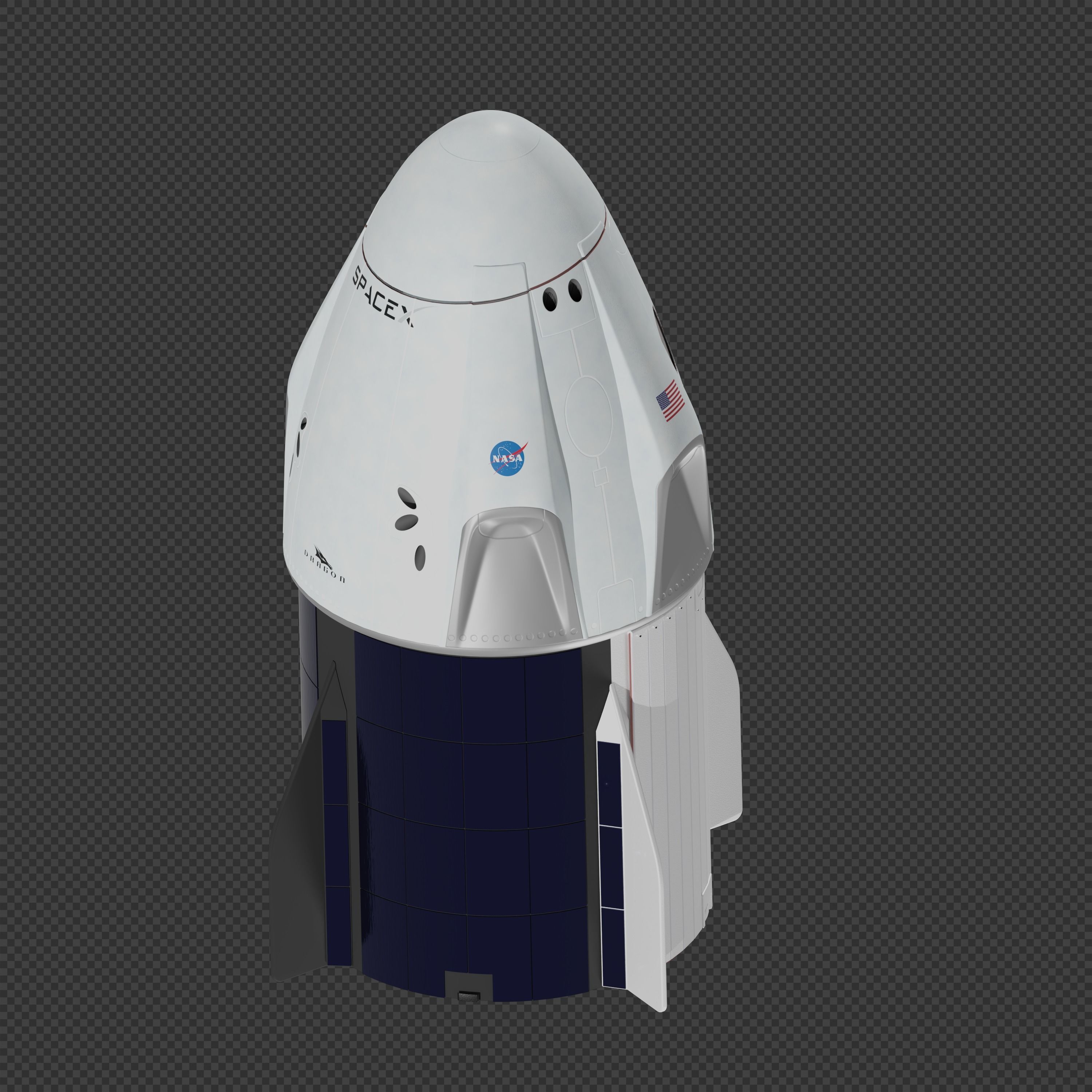 SpaceX Crew Dragon 3D model | CGTrader